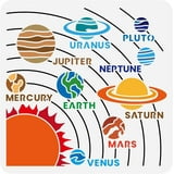 Solar System Planets Stencil 11.8x11.8 inch Outer Space Planets Stencil ...