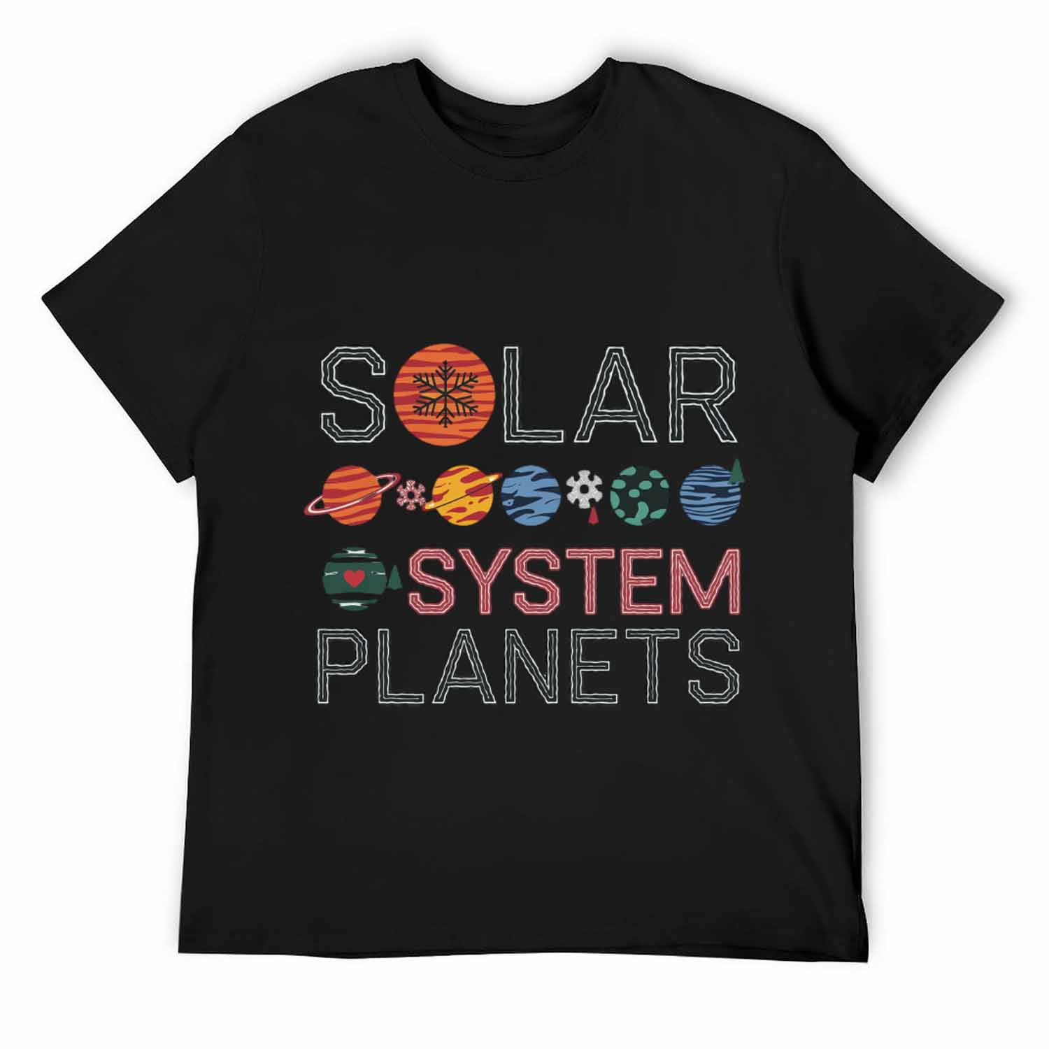 Solar System Planets T-Shirt | Hangul Korean Shirt - Walmart.com