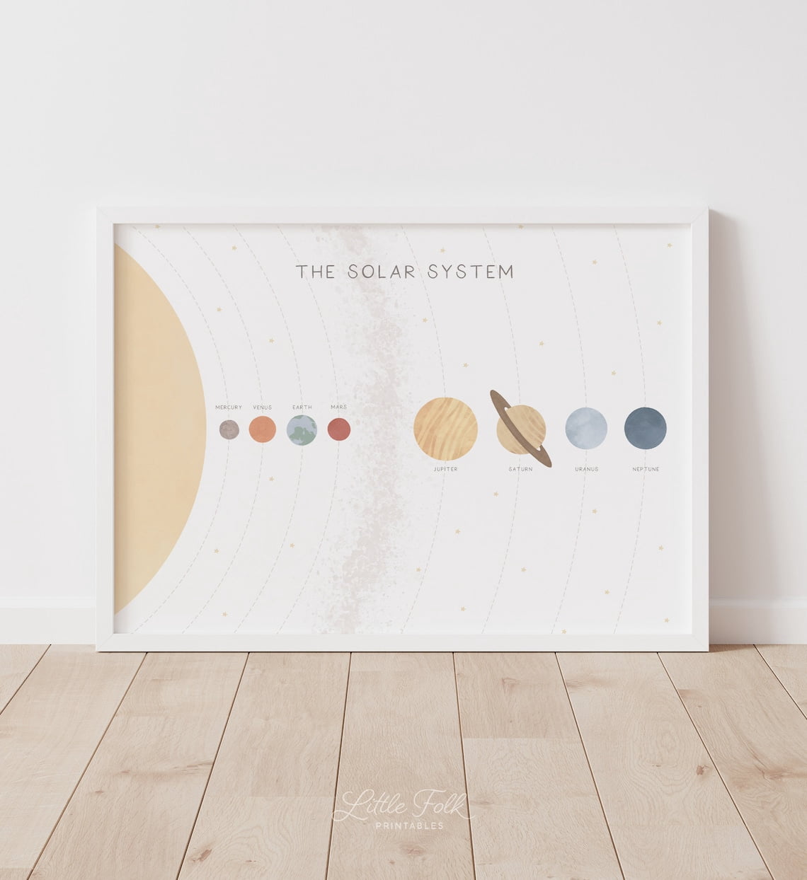 Solar System Poster Space Educational Wall Art Outer Classroom Decor ...