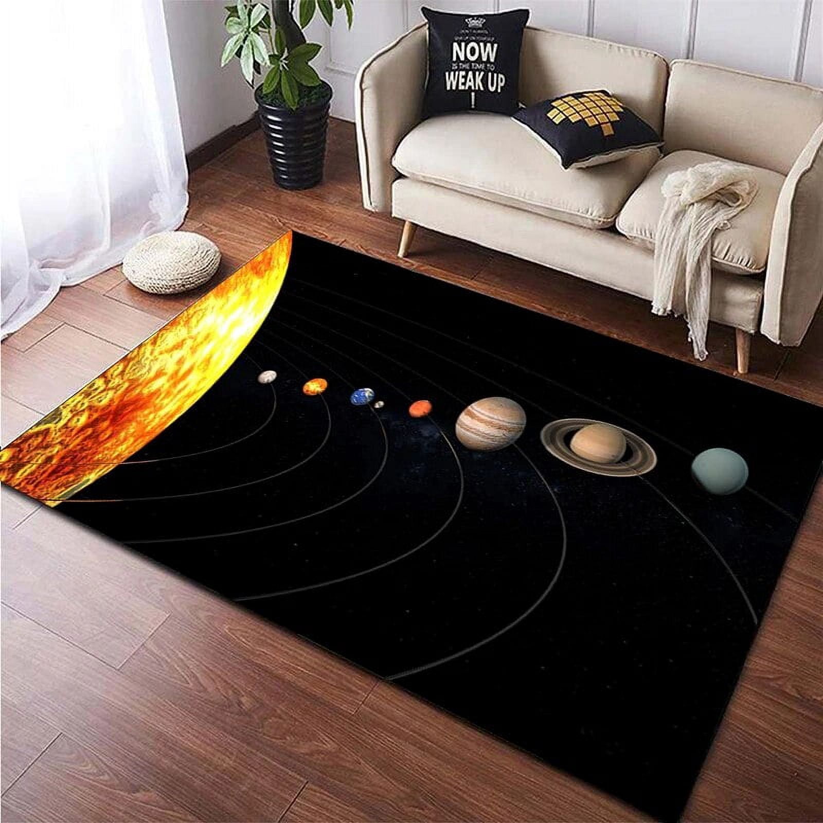 Solar System Printed Area Large Rug Carpet for Living Room Bedroom Sofa ...