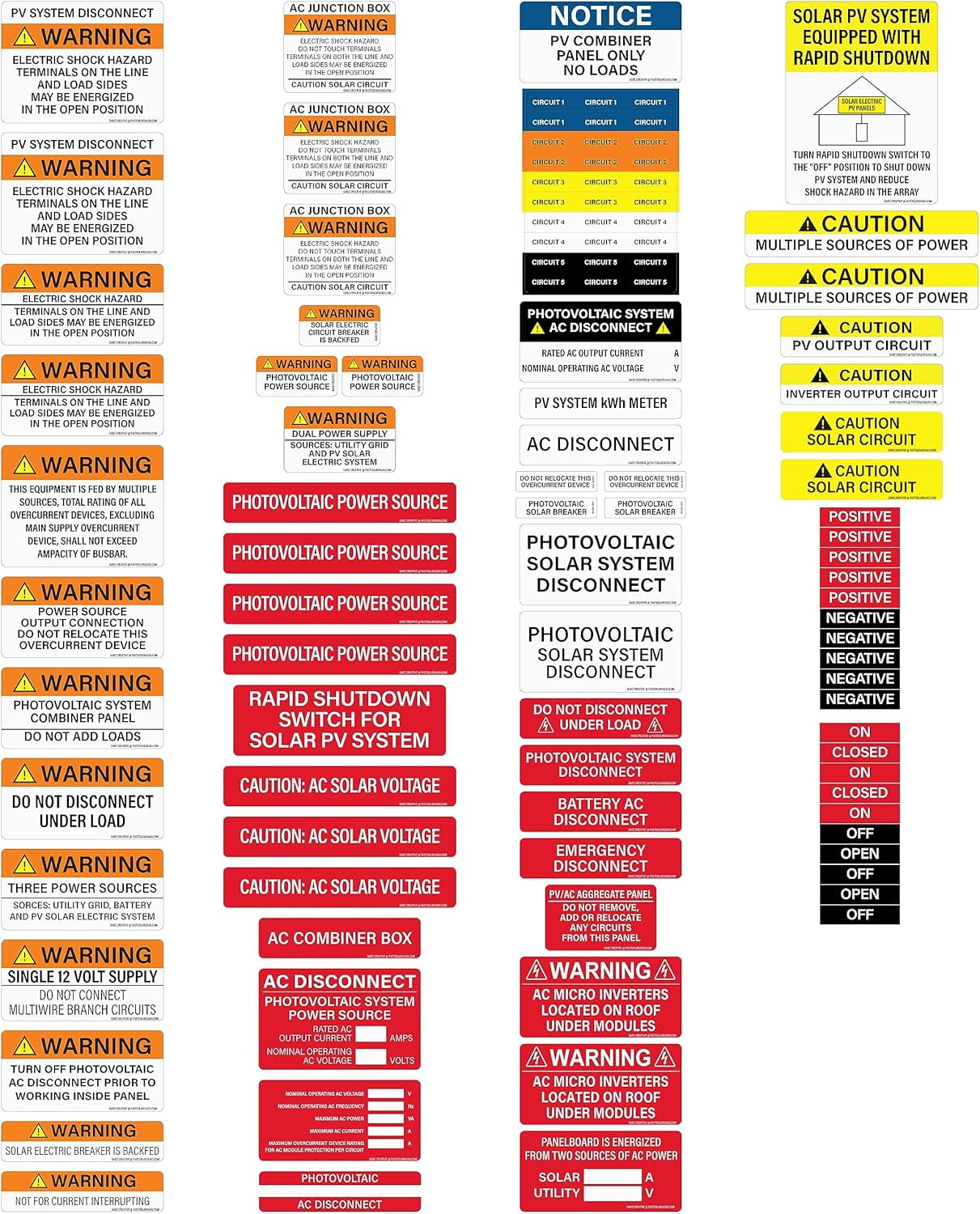 Solar System Project Kit with 88 Vinyl Stickers - Breaker Panel Labels ...