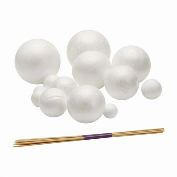 Solar System Project Kit, PlanetModel Crafts 14 Mixed Sized Polystyrene ...