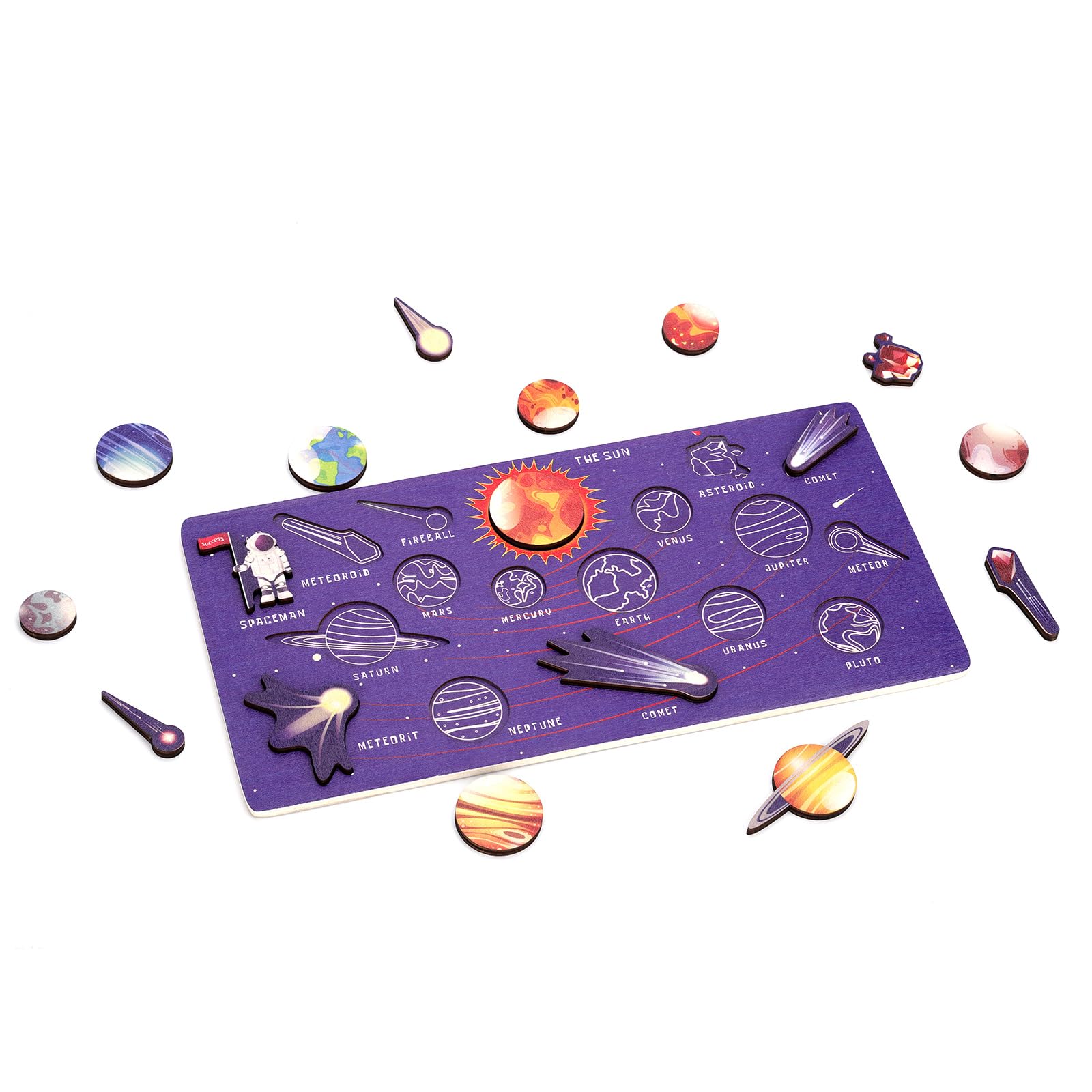 Solar System Puzzle, 11.42x5.91 YPF5 Inch Space Wooden Jigsaw Puzzle ...