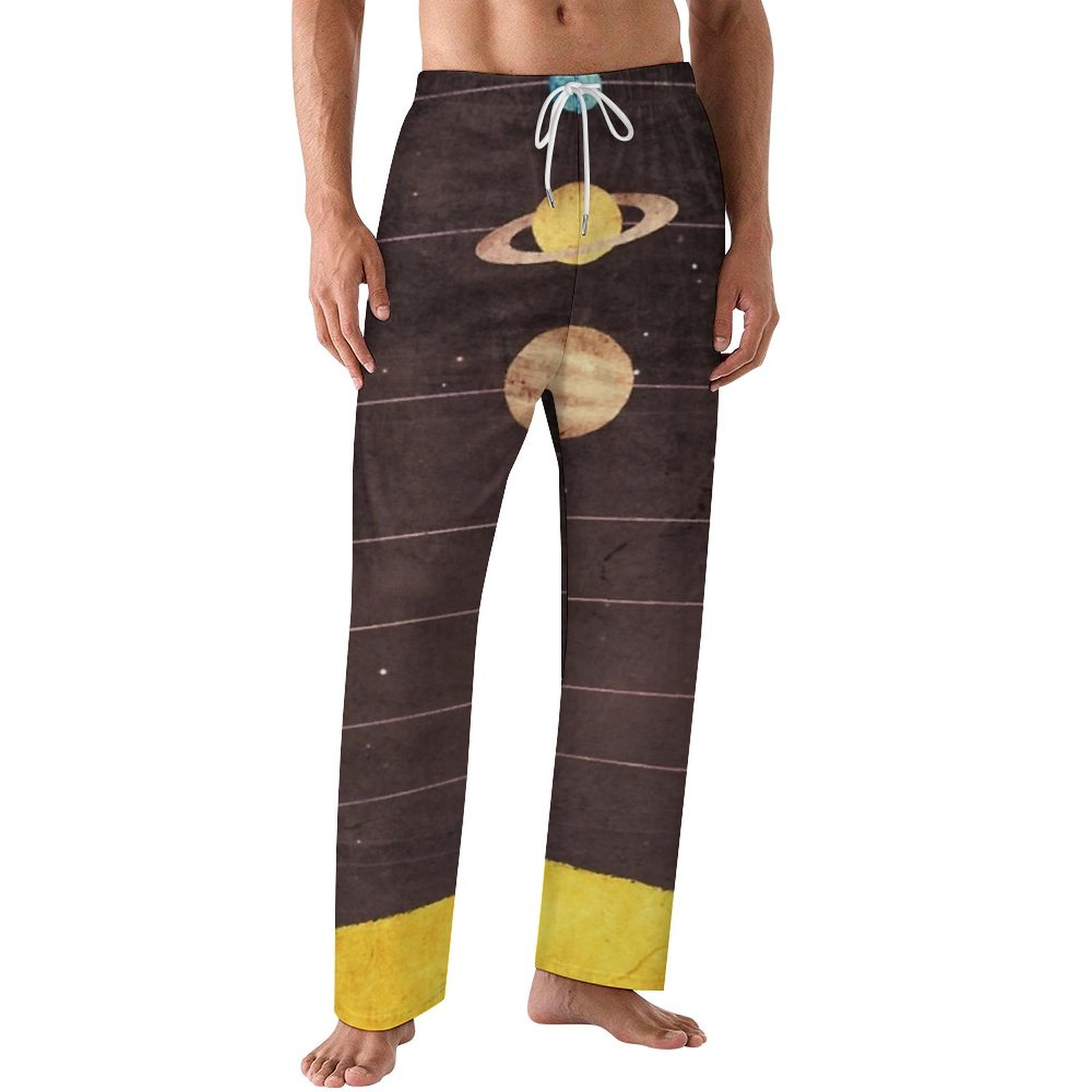 Solar System Retro Mens Pajamas Pajama Pants Mens Sleepwear Lounge ...