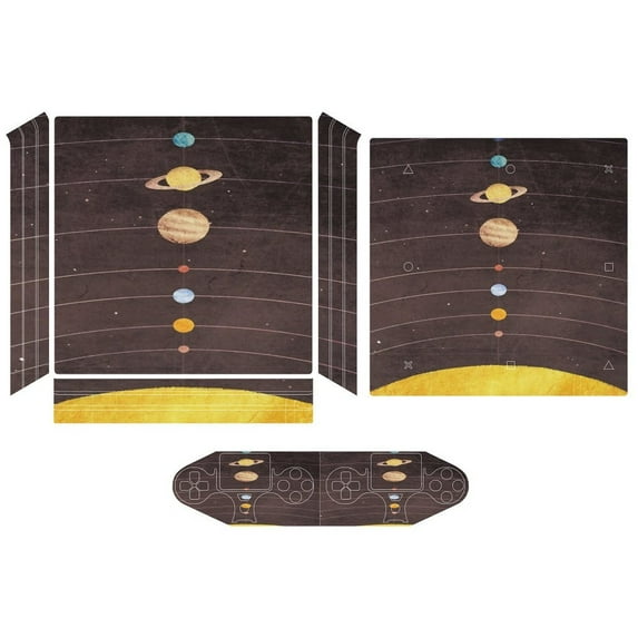 Solar System Retro PS4/PS4 Pro/PS4 Slim Skin Sticker For Console And ...