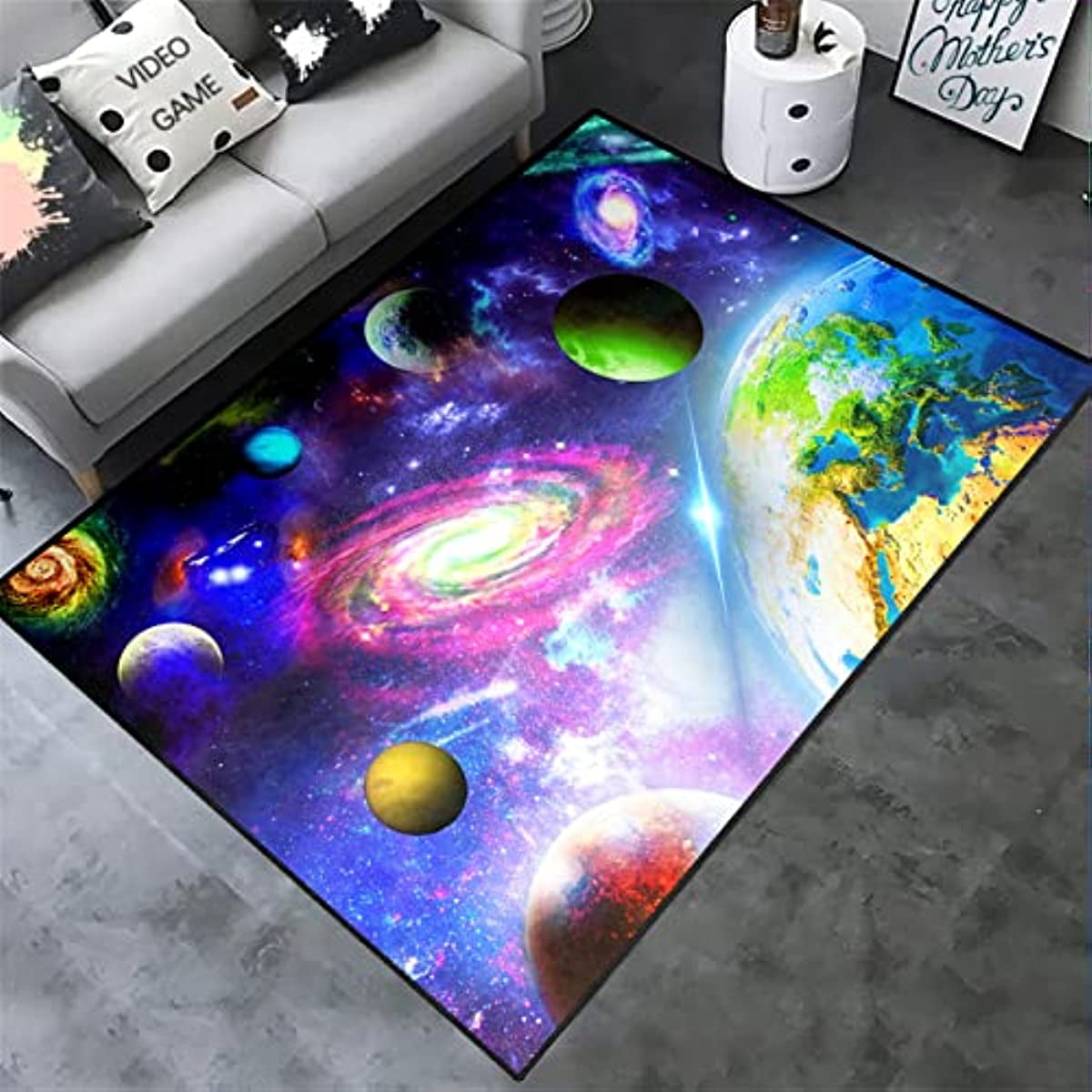 Solar System Rug Planet Area Rug Outer Space Rugs Galaxy Rugs Planets ...