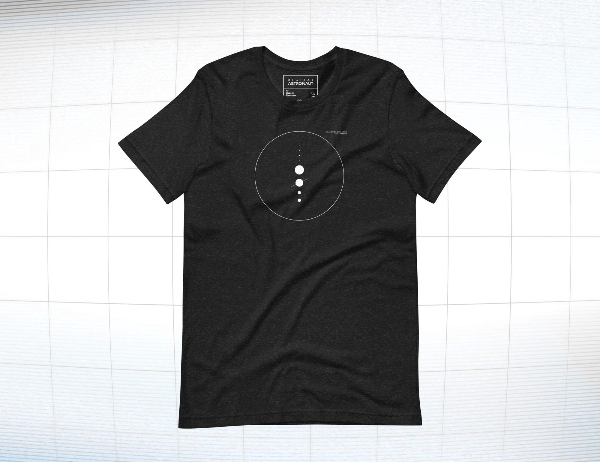 Solar System Scale Model Dark Shirt Space NASA Enthusiast Gift ...