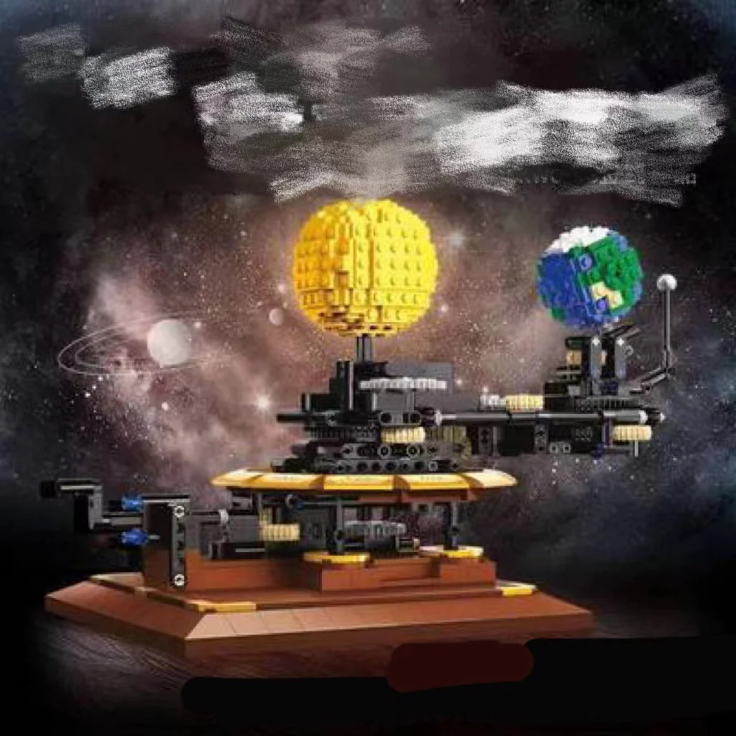 Solar System Set Piecing Together Creative Building Blocks Model Boy ...