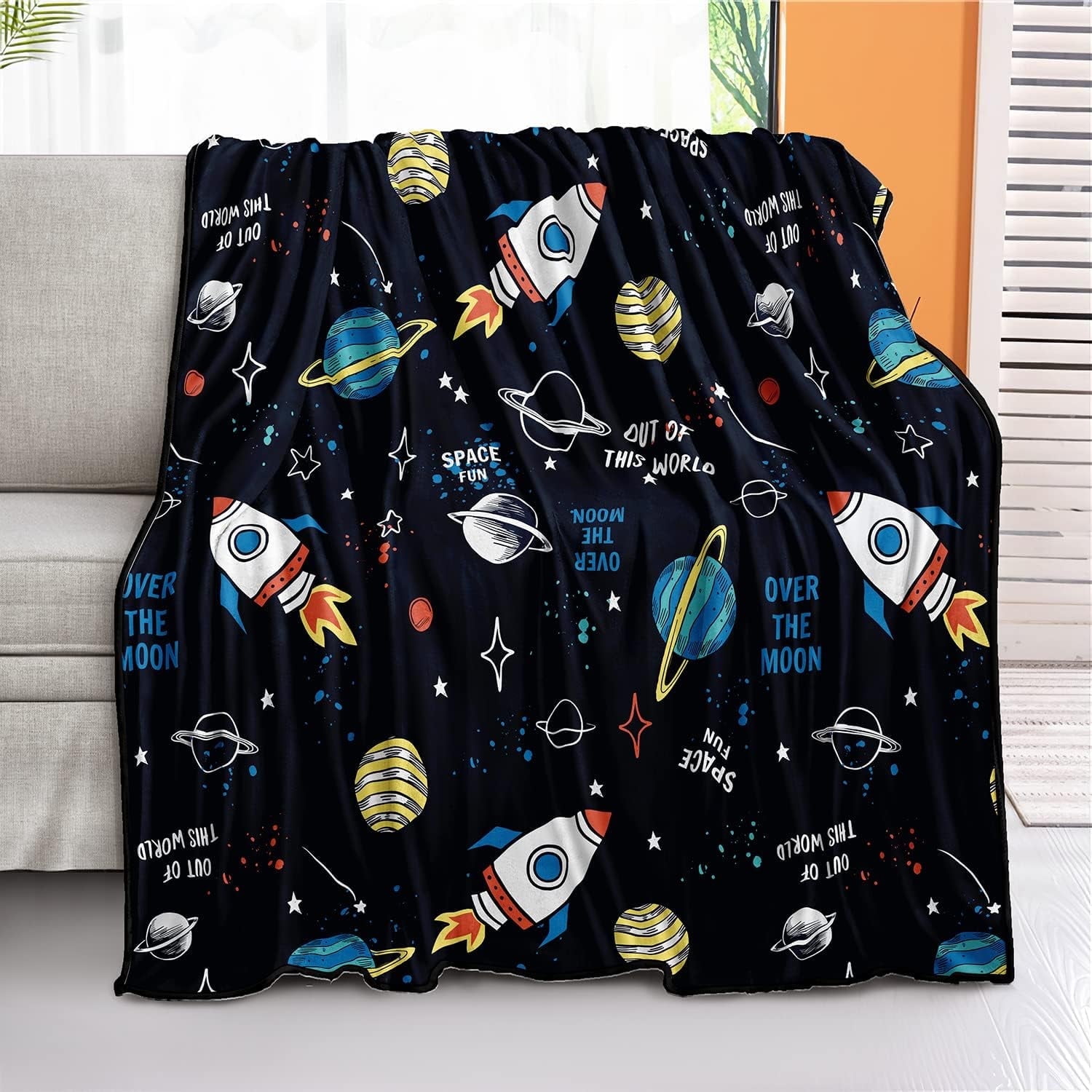 Solar System Space Adventure Planet Blanket for Boys Kids,Space ...