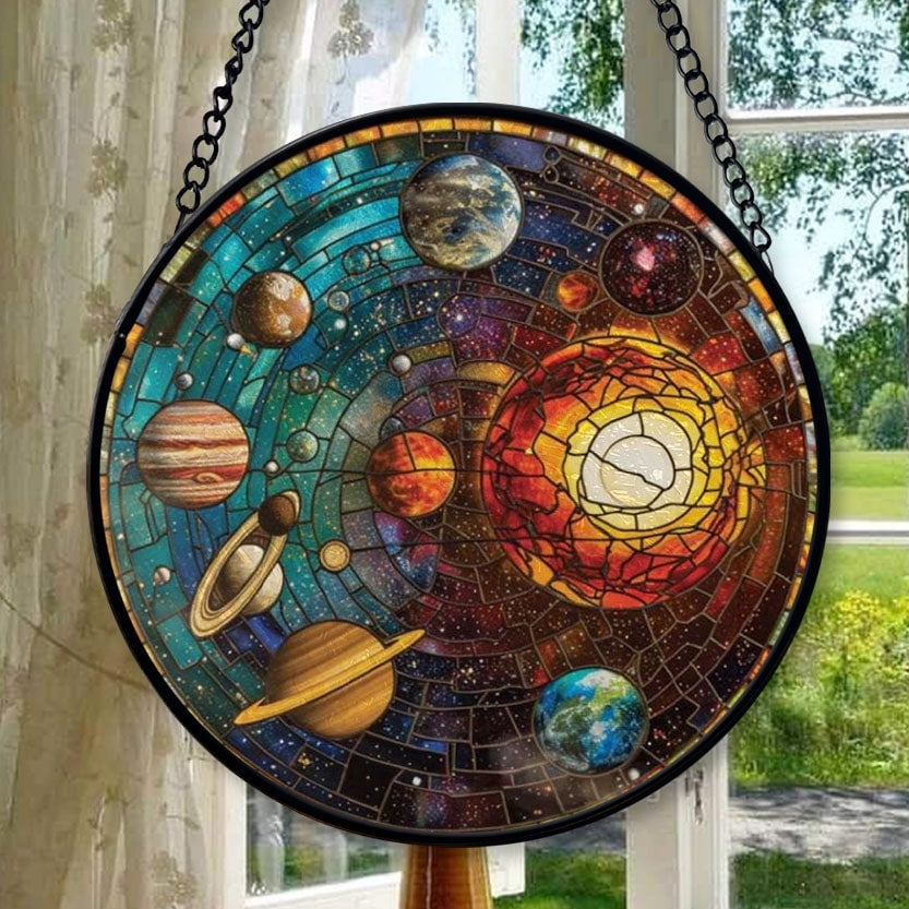 Solar System: Stained Glass-Style Christmas Ornament - Made With Real ...