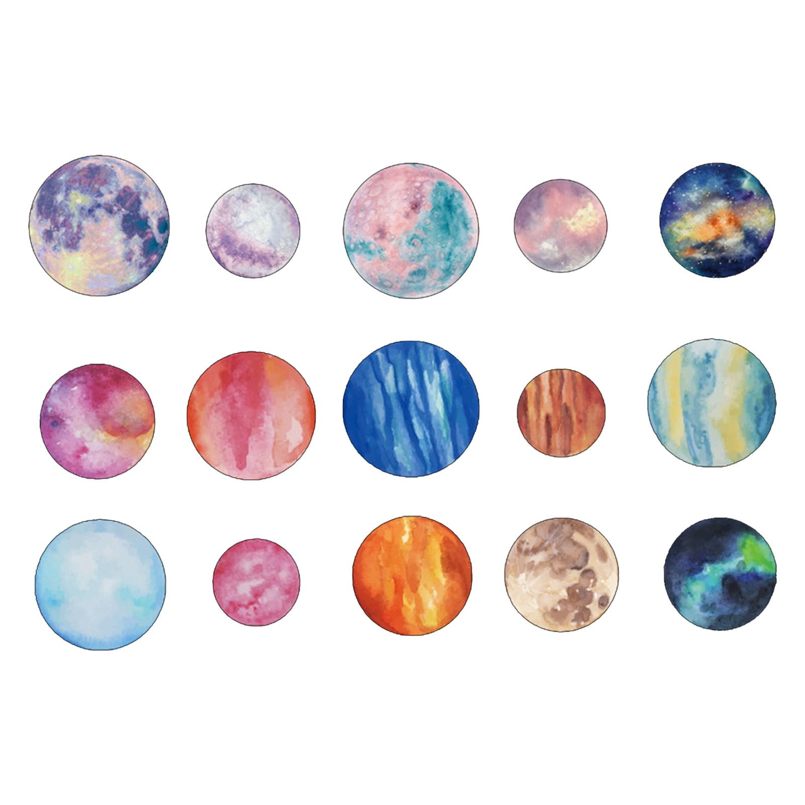 Solar System Stickers for Kids, 15pcs Educational Decorations Supplies ...