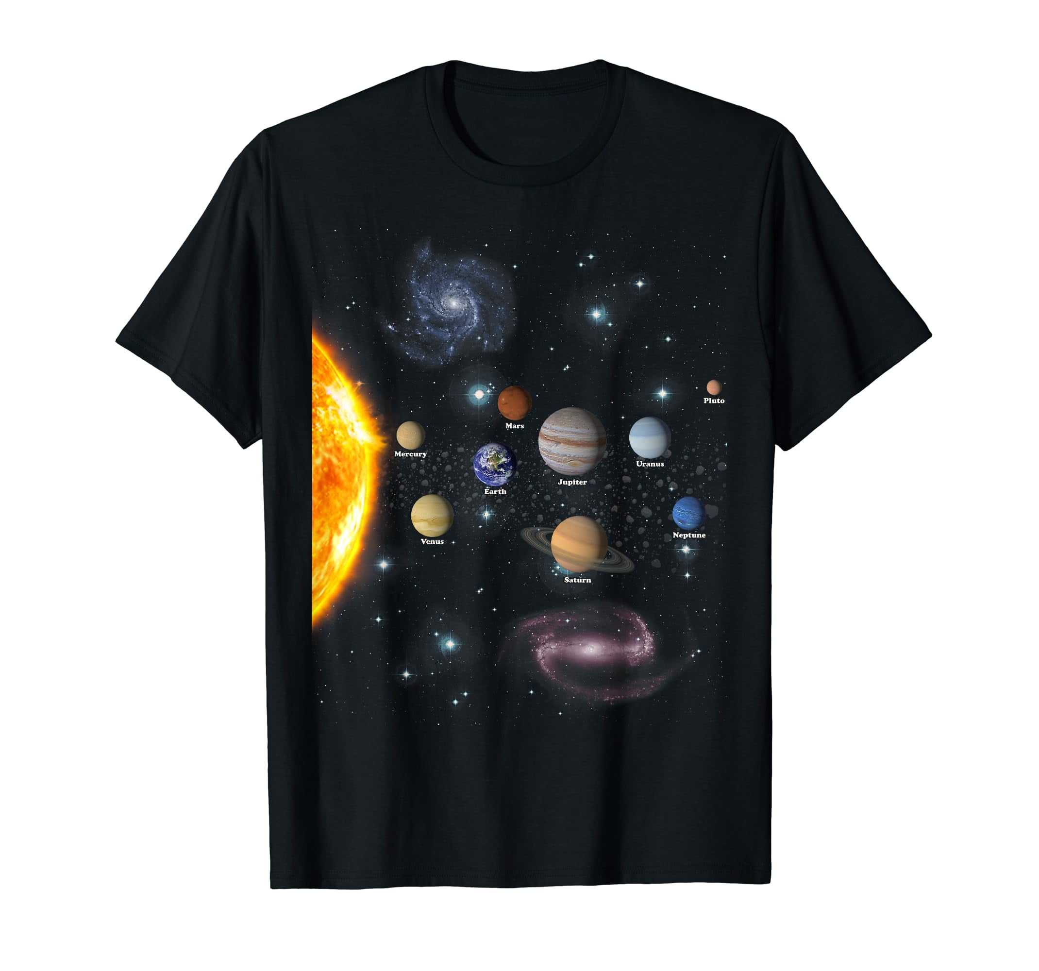 Solar System T Shirt - Boys Girls STEM Kids Realistic Space T-Shirt ...