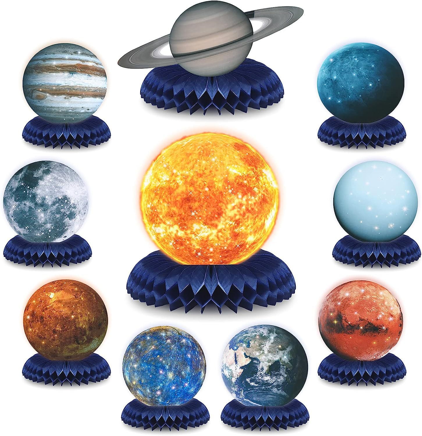 Solar System Theme Honeycomb Centerpiece Planet Birthday Party Table ...