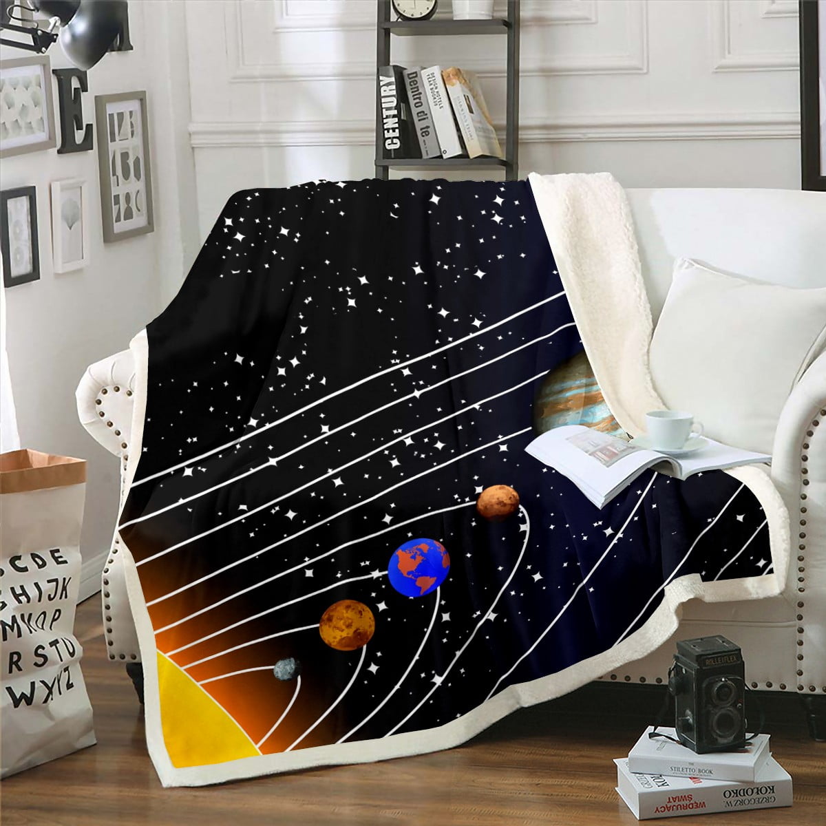 Solar System Throw Blanket for Boys Girls Outer Space Blanket Universe ...