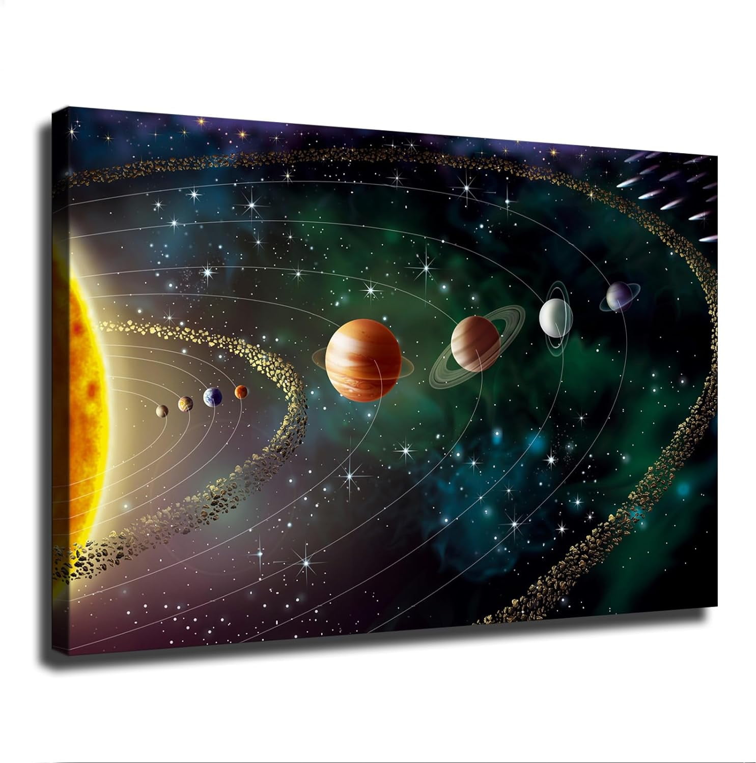 Solar System Wall Art Poster Planetary Outer Space Kids Room Wall Art ...