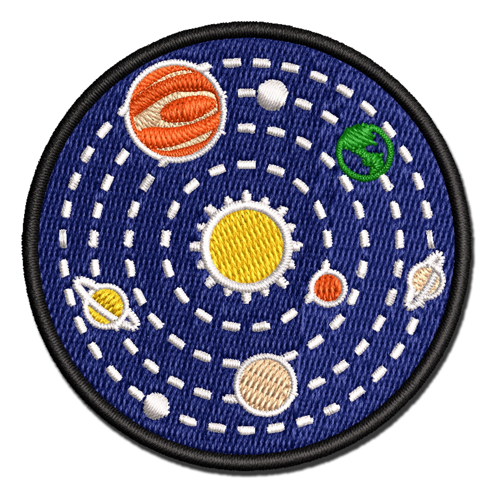Solar System with Sun and Planets and Stars in Orbit Applique Multi ...