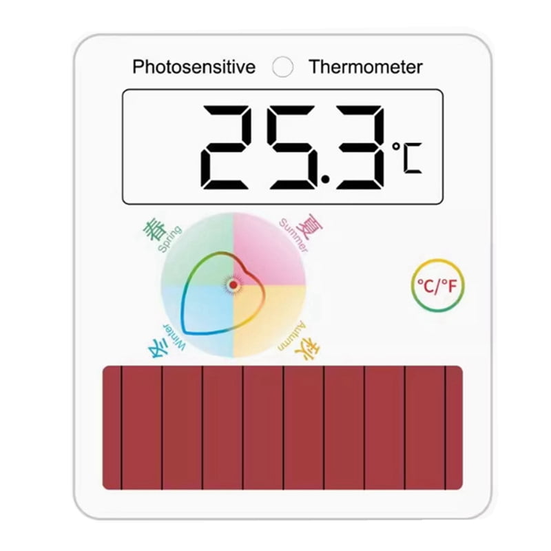 Solar Thermometer, Fish Tank Thermometer, Light Thermometer, Large ...