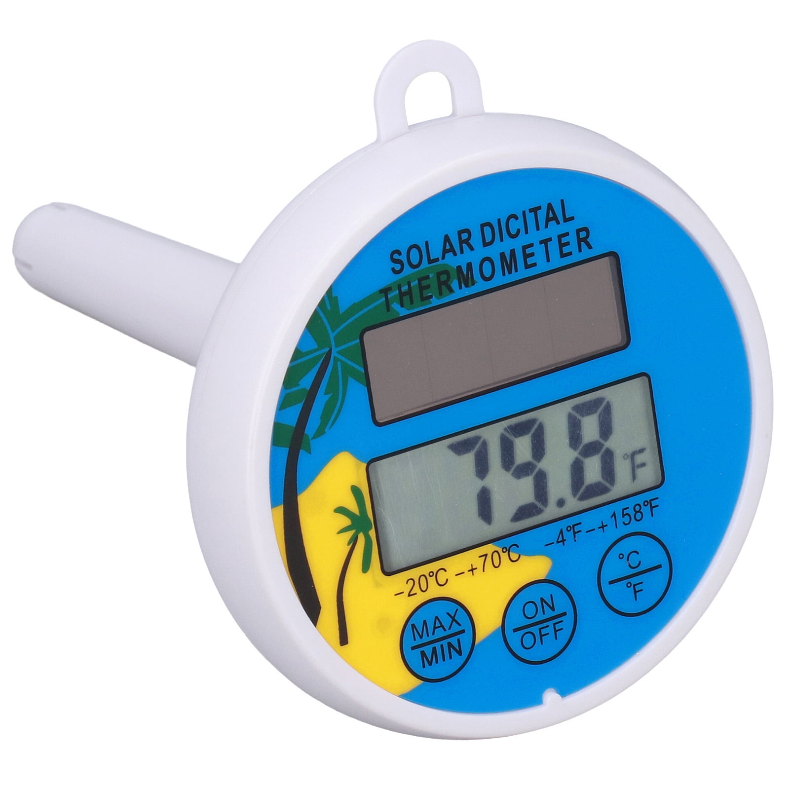 Solar Thermometer Minimum Maximum Water Temperature Display Digital ...