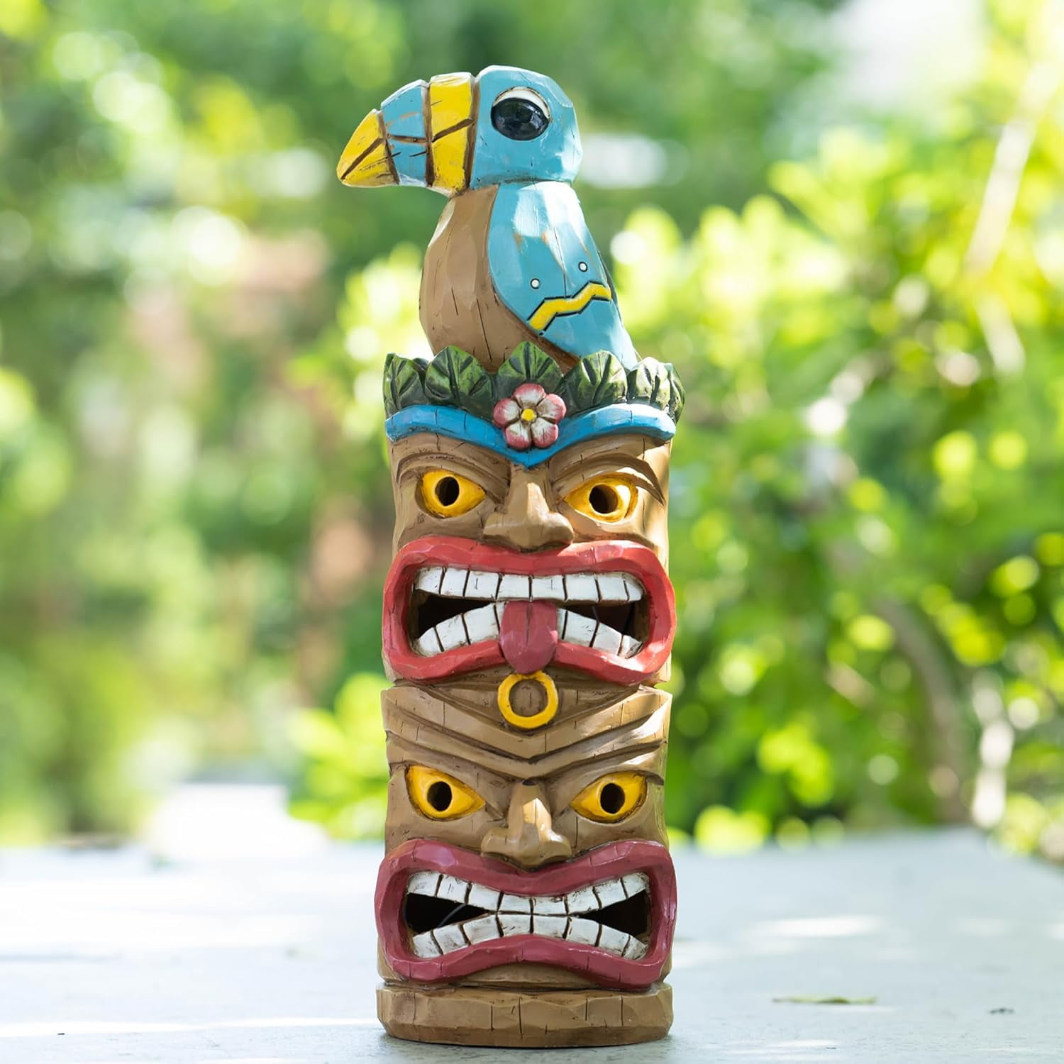 Solar Tiki Statue-Totem Pole-Tiki Bar - 12.32 inch Tall Tiki ...