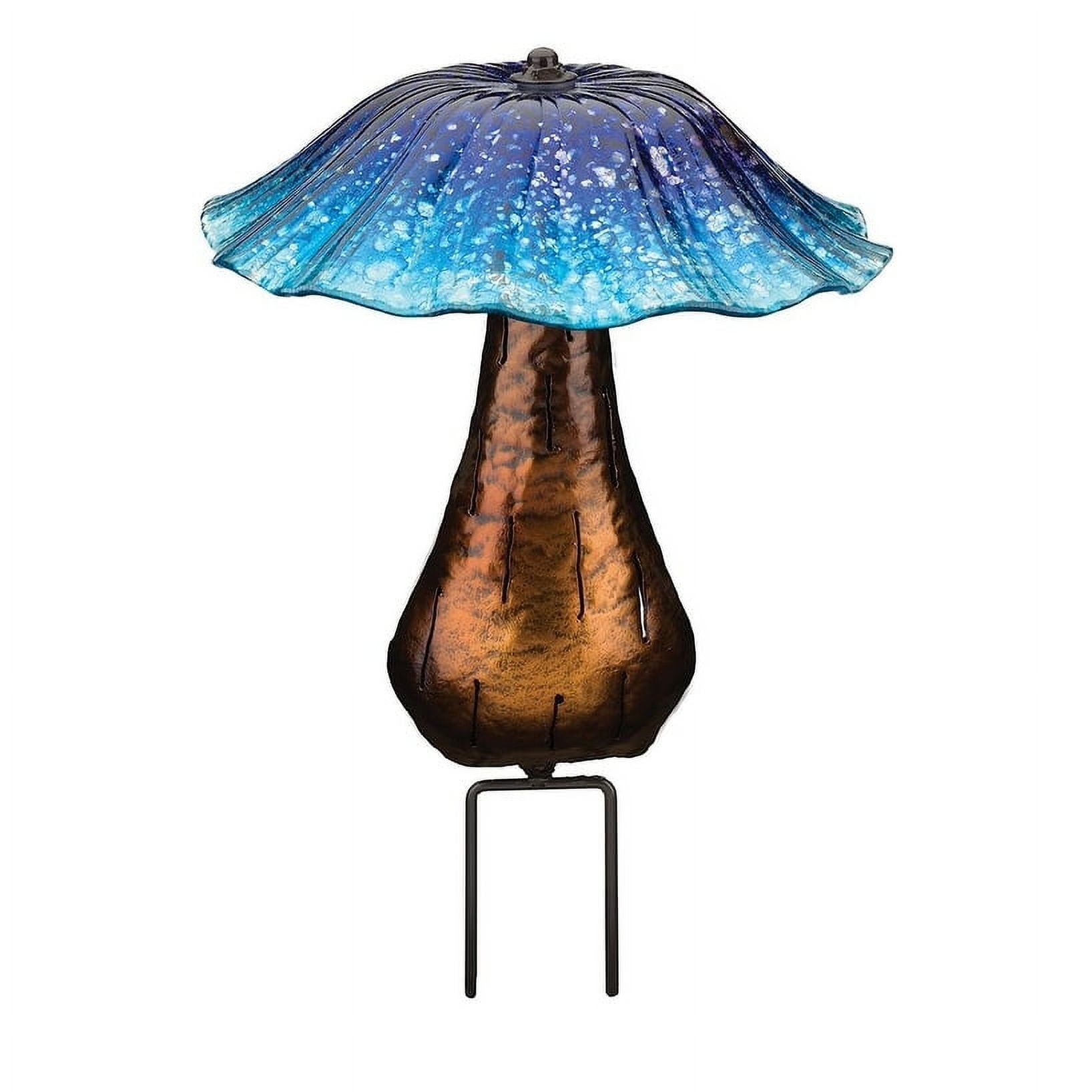 Solar Toadstool Stake - Blue - 11"X11"X13.75" - Walmart.com