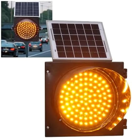 Solar Traffic Signals Signs Lights, Ф12in/16in Yellow Traffic Light ...