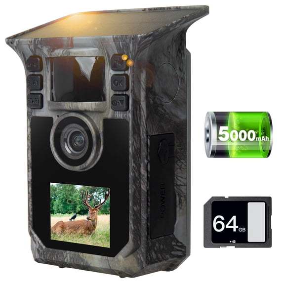 Free Shipping! HRIVCAM Solar Trail Camera 48MP 4K Night Vision ...