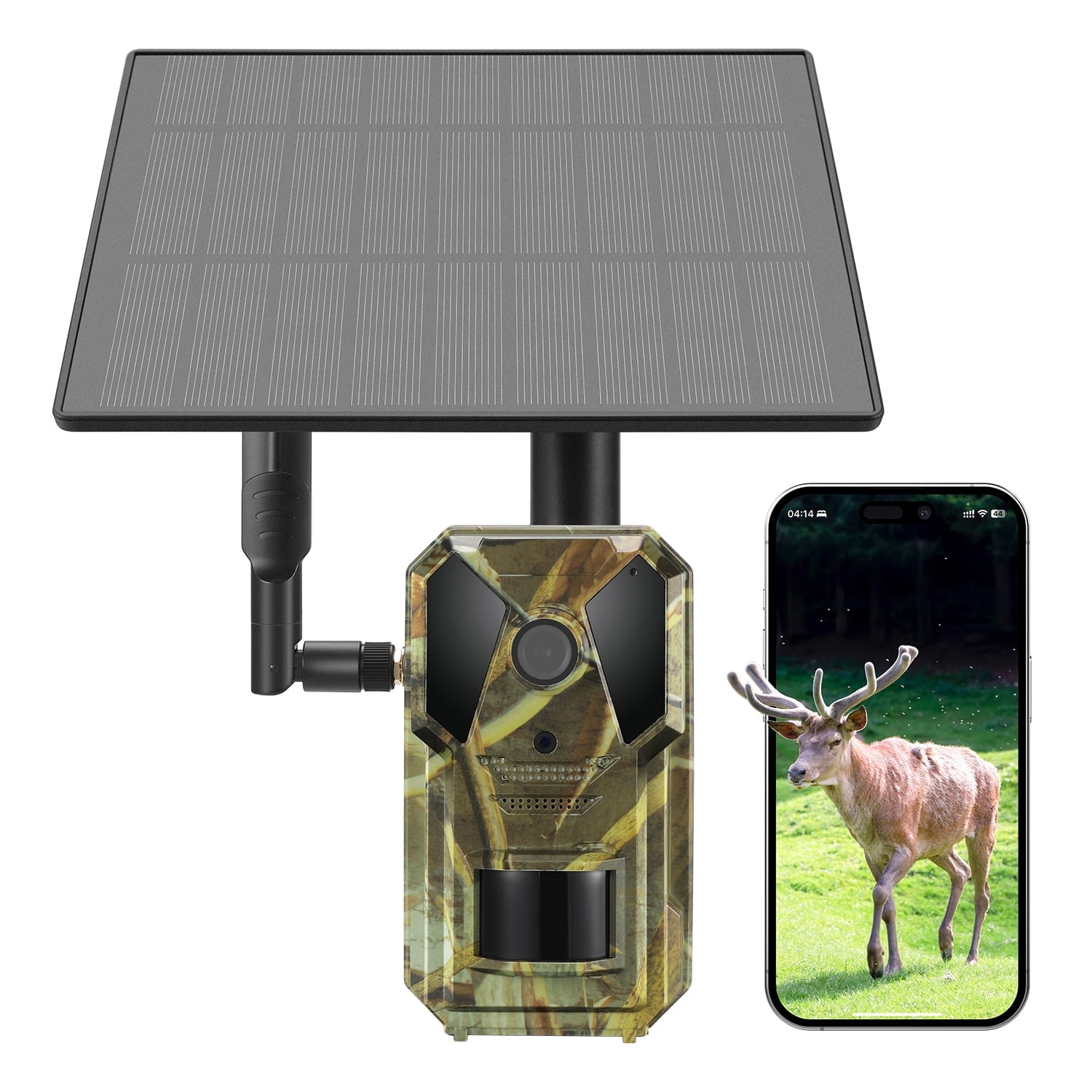 Solar Trail Camera, 4G Cellular Hunting Camera, 2K Video, Motion ...
