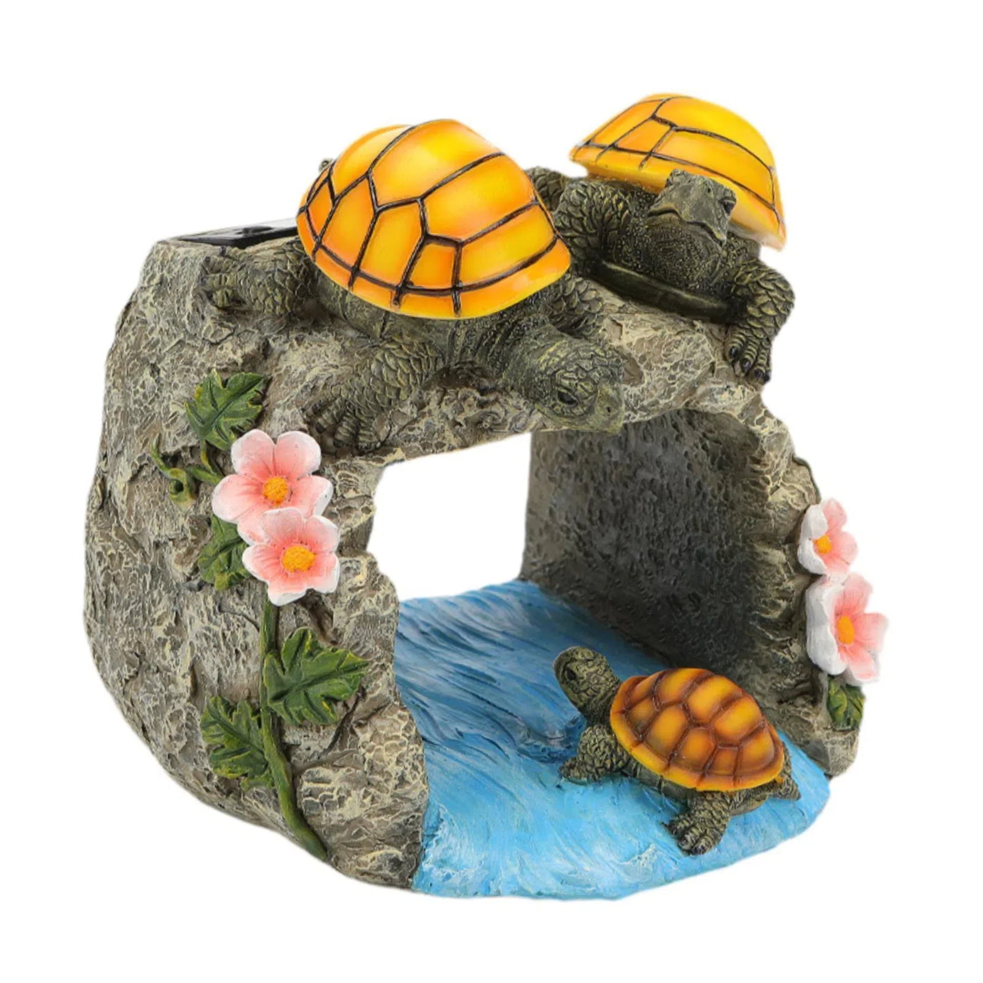 Solar Turtle Drain Pipe Ornament Outdoor Downspout Extension Diverter ...