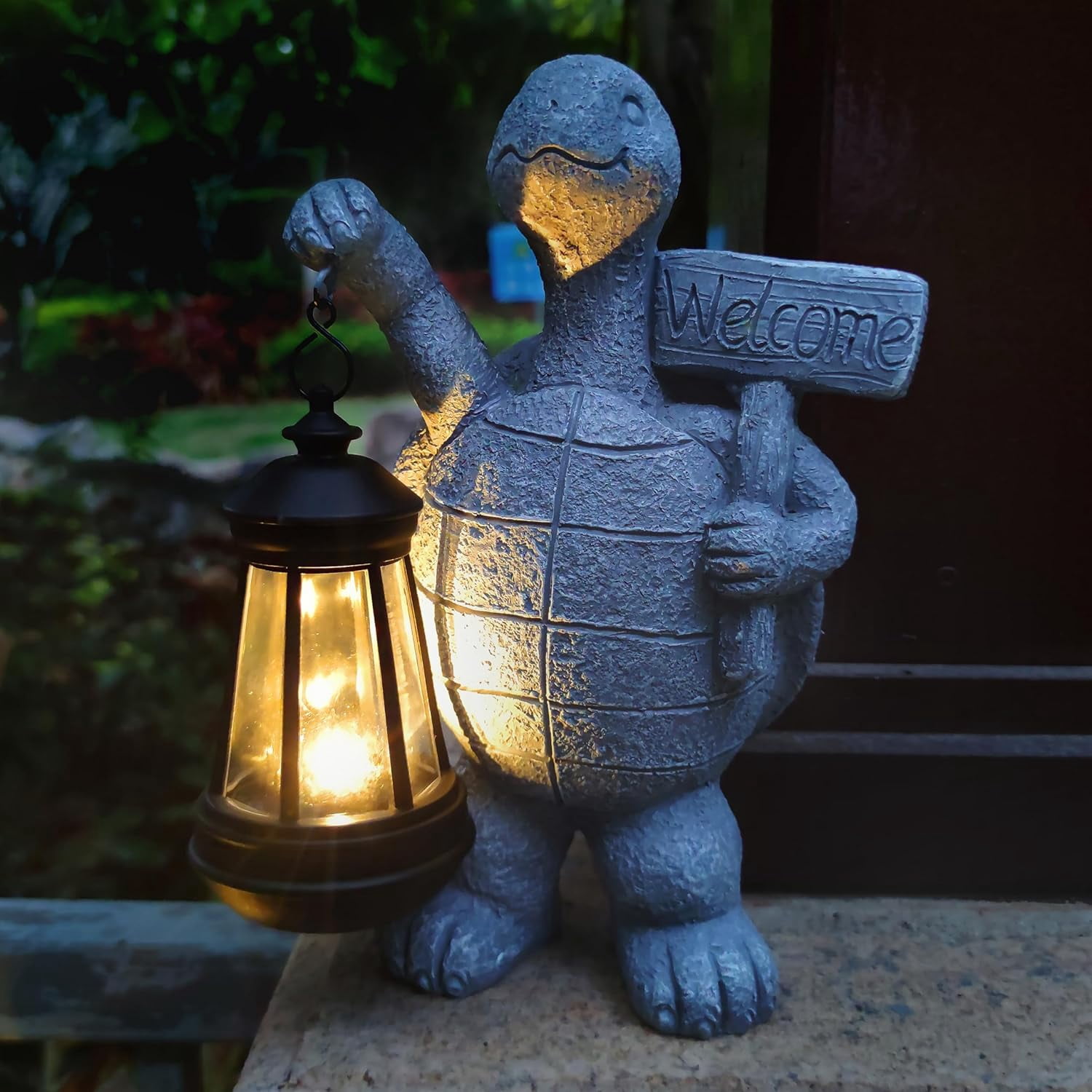 Solar Turtle Garden Outdoor Statues,Resin Turtle Figurine Decorations ...