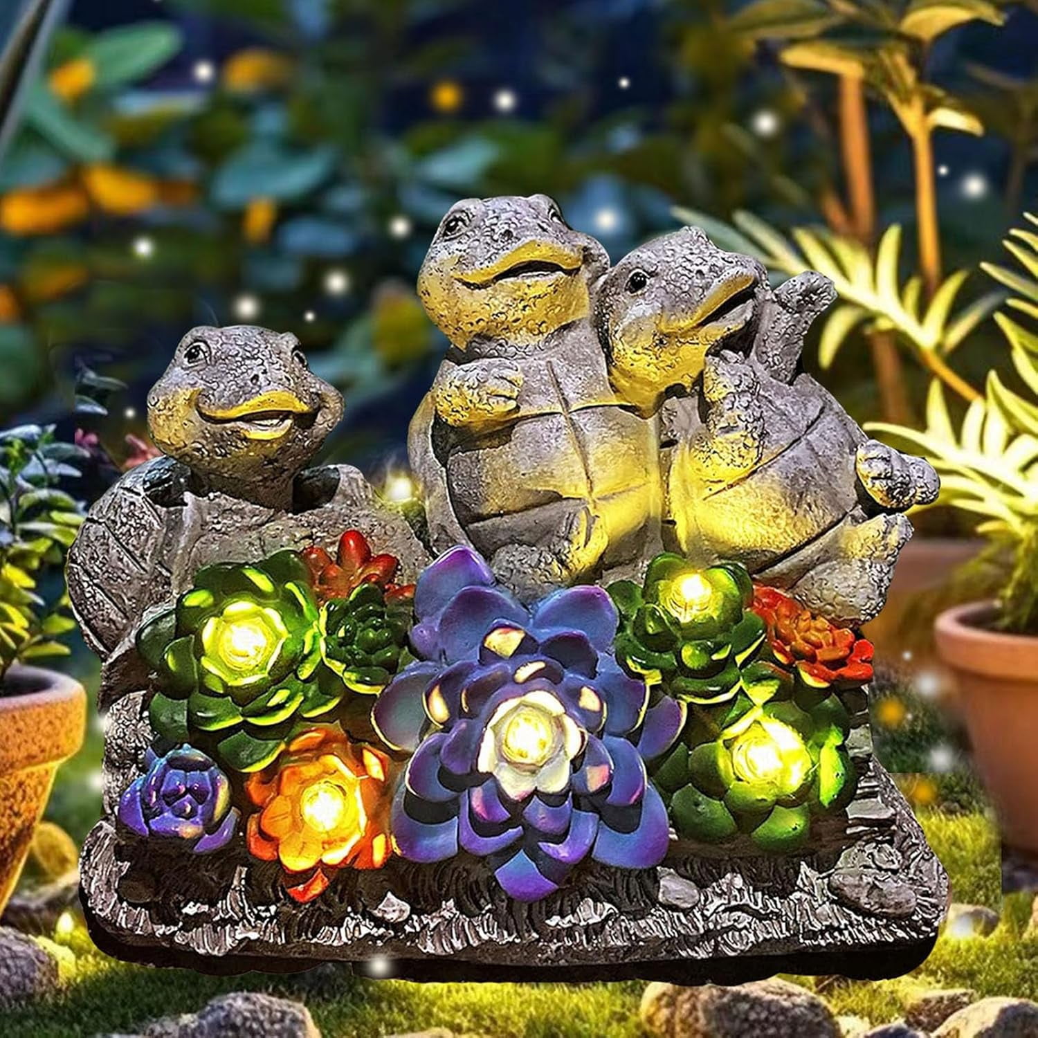 Solar Turtle Garden Statues Outdoor Decor- Birthday Gift for Mom from ...