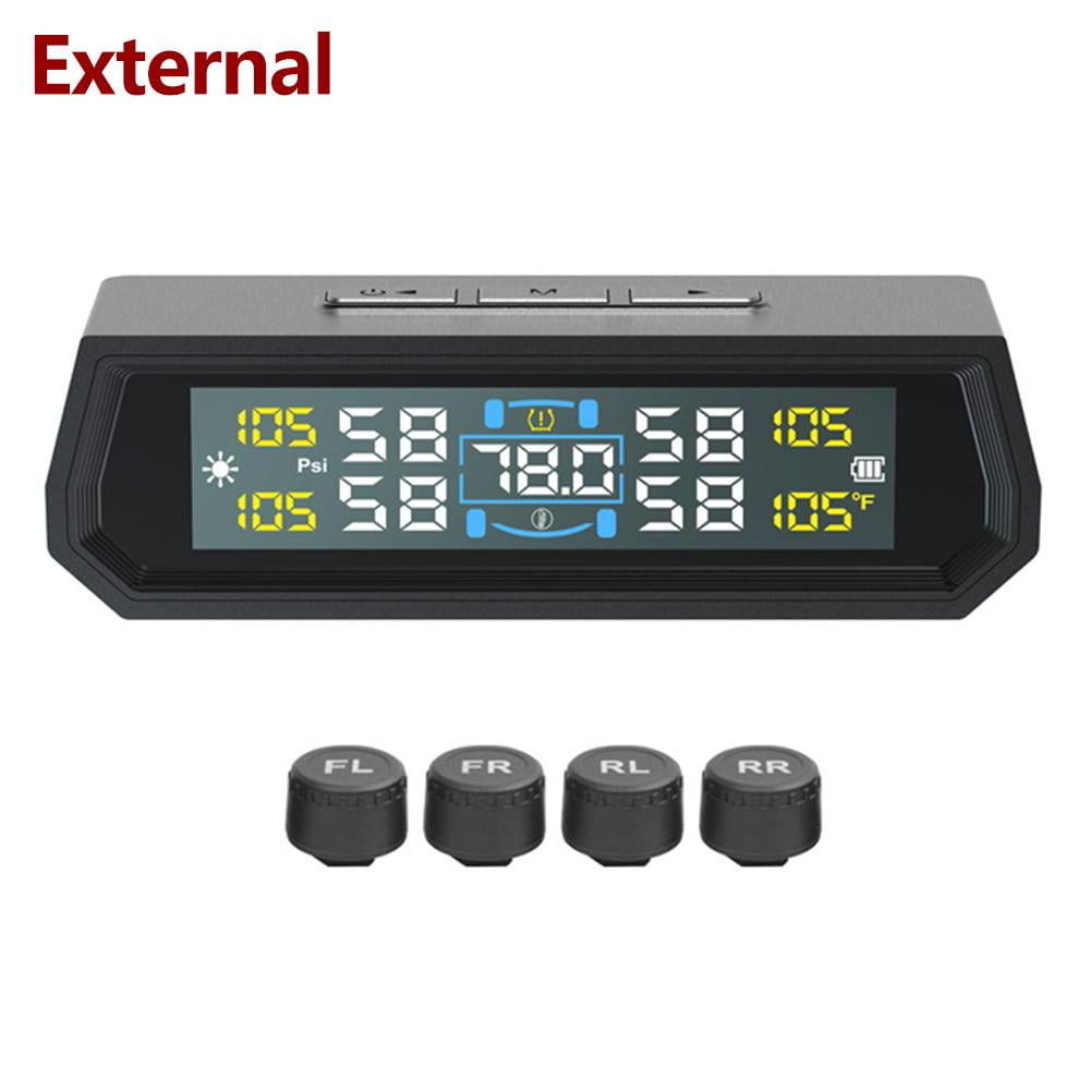 Solar/USB Powered Tire Pressure Monitor for RV Sedan SUV Truck DE3E ...