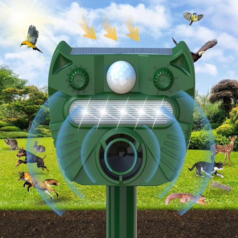 Solar Power Squirrel Repellent HASTHIP® Solar Ultrasonic Animal