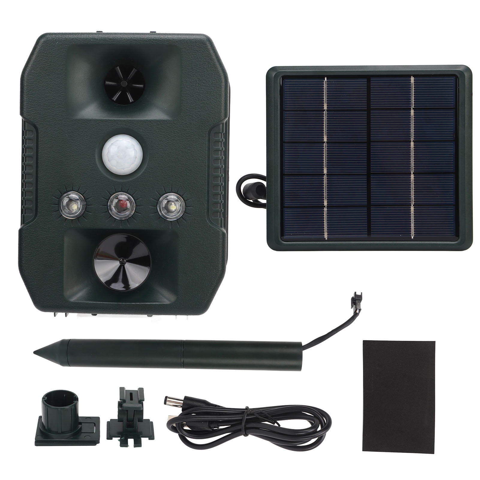 Solar Ultrasonic Animal Repeller LED Flashing IP55 Waterproof Animal ...