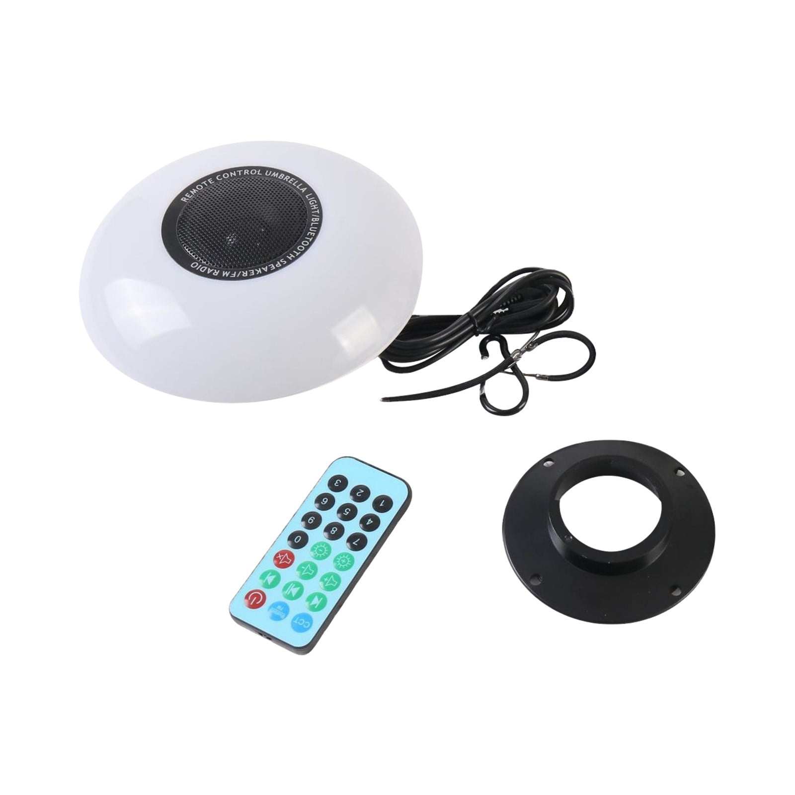 Solar Umbrella Lights Outdoor With Remote Control Wireless Radio Audio ...