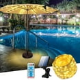 YingHui Solar Patio Umbrella Lights, Waterproof, 8 Modes LED, Remote ...