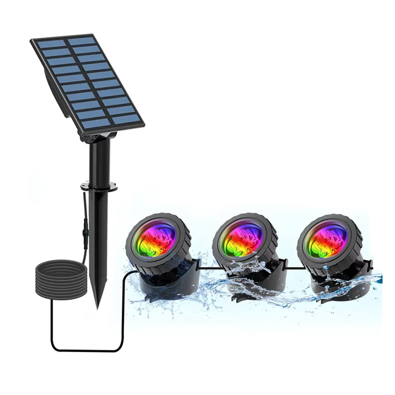 Solar Underwater Light Outdoor IP68 Landscape Street Garden Spotlight ...
