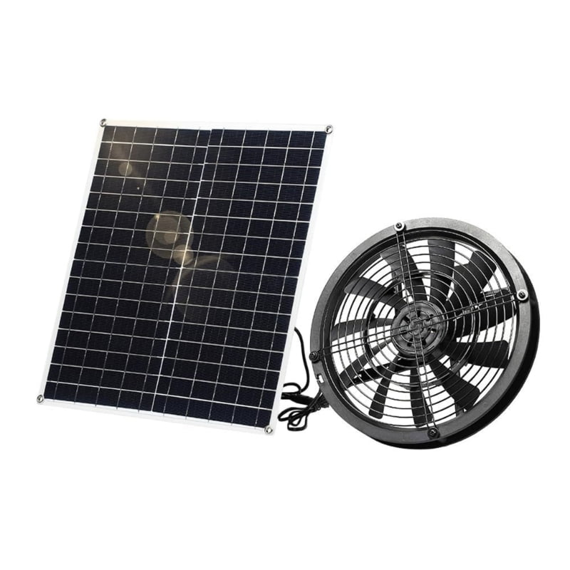 Solar Ventilation 9.8 Inch Fan with Detachable ABS Housing Easy ...