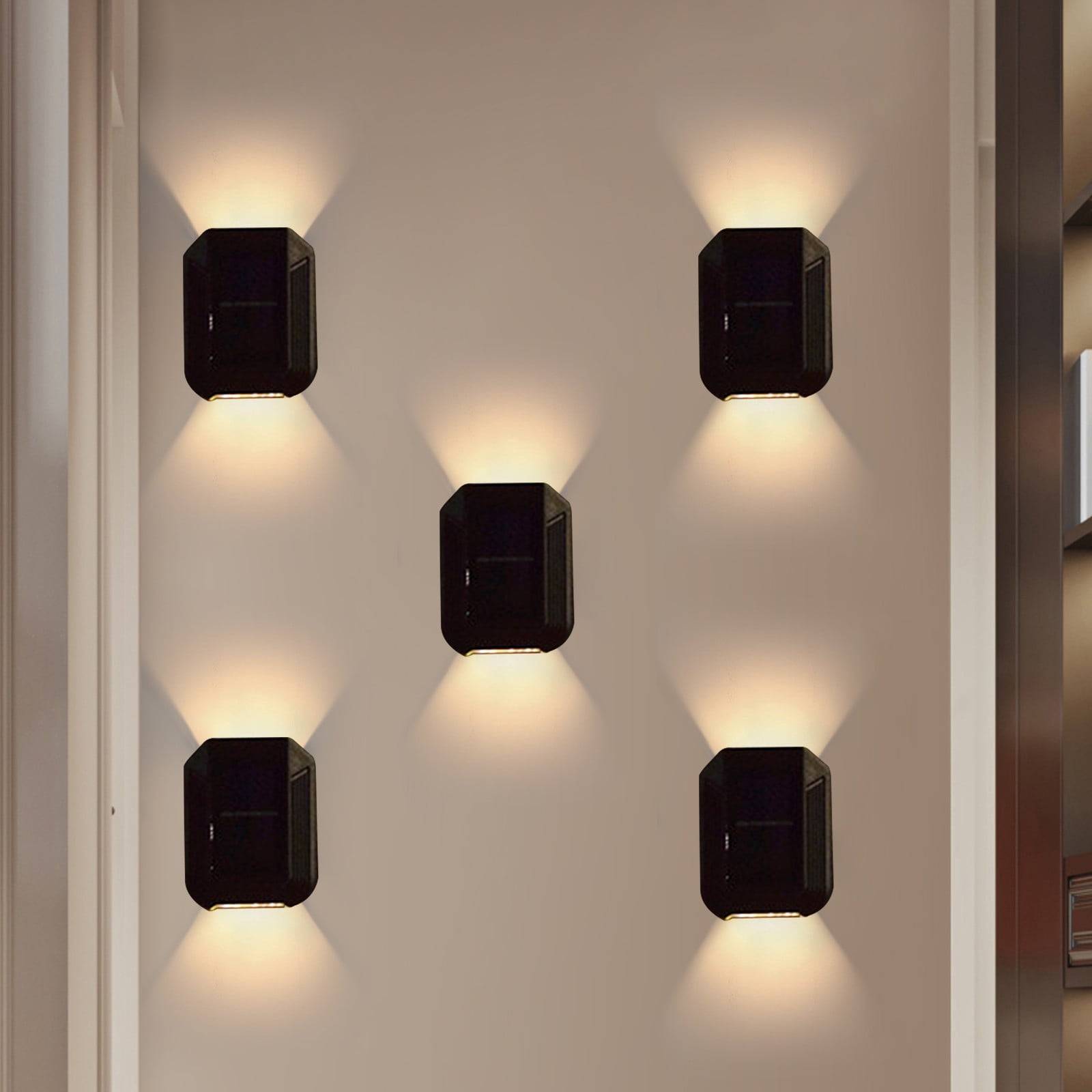 Solar Wall Lamp, Solar Up Down Light Outdoor Garden Decoration ...