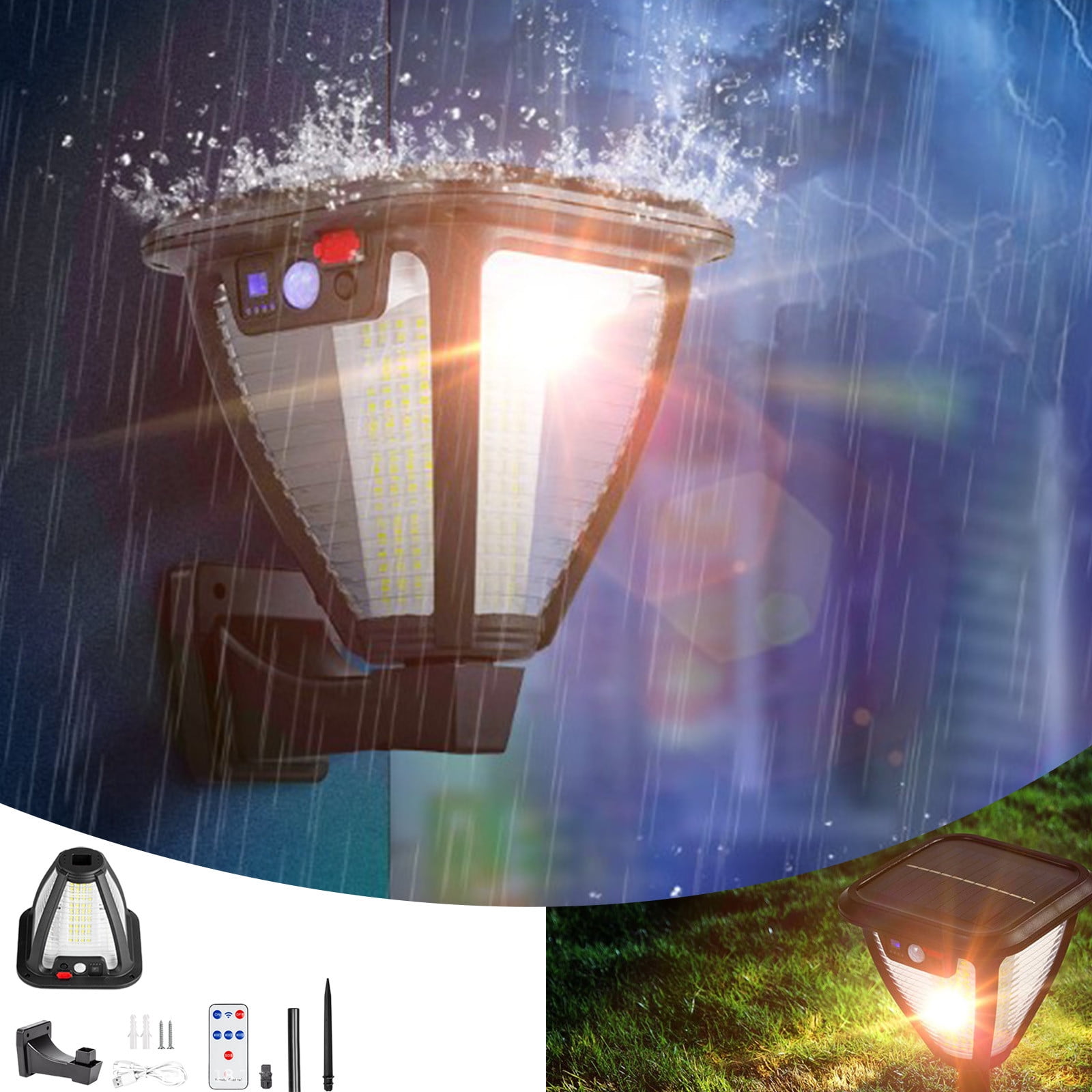 Solar Wall Lantern Light Outdoor Motion Sensor | Solar-Powered Wall ...
