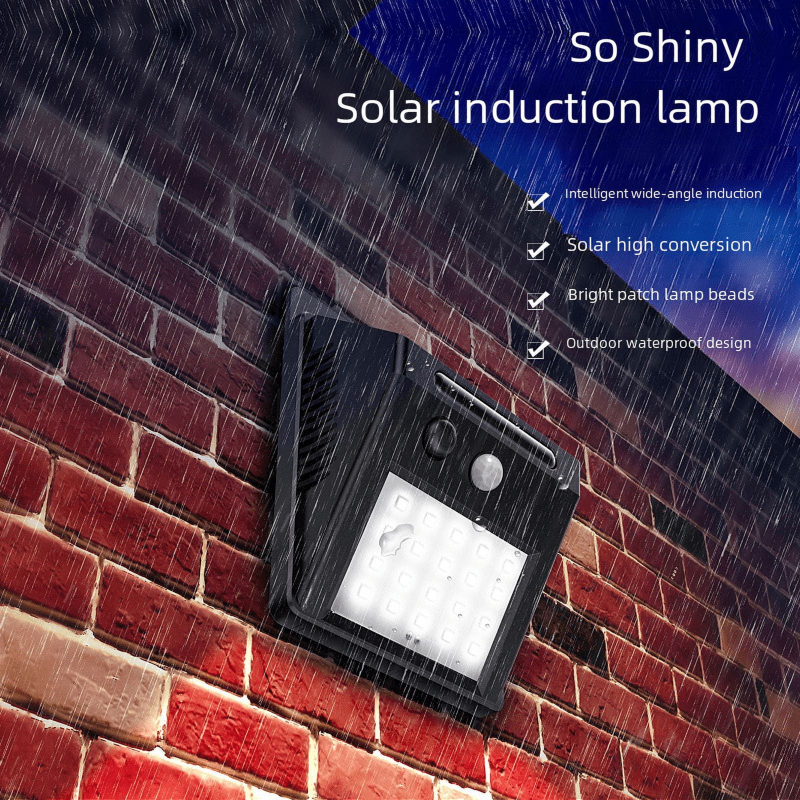 Solar Wall Light 20LED Human Body Induction Garden Light Outdoor Garden ...