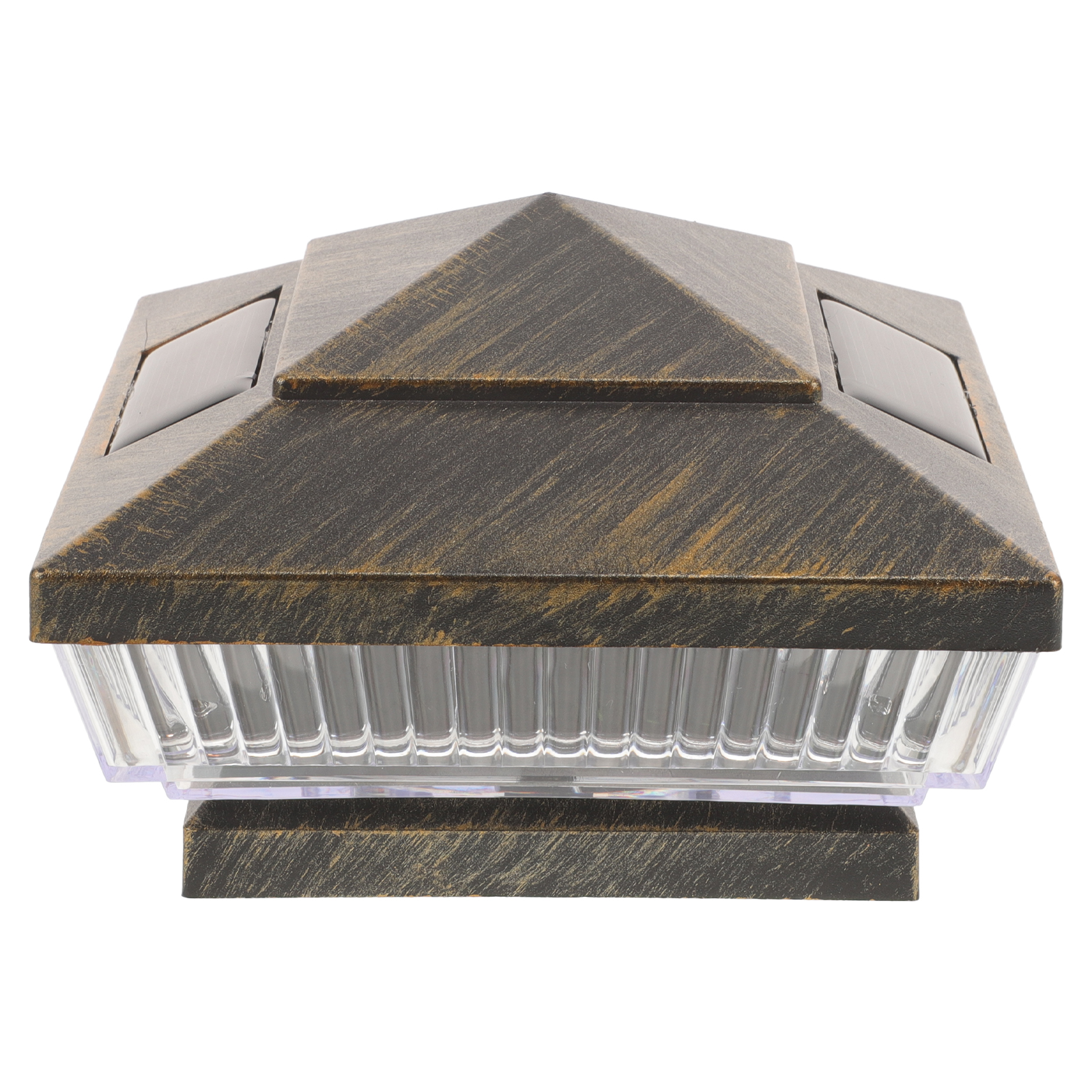 Solar Wall Light Fence Post Outdoor Decor Gate Cap Lamp White ...