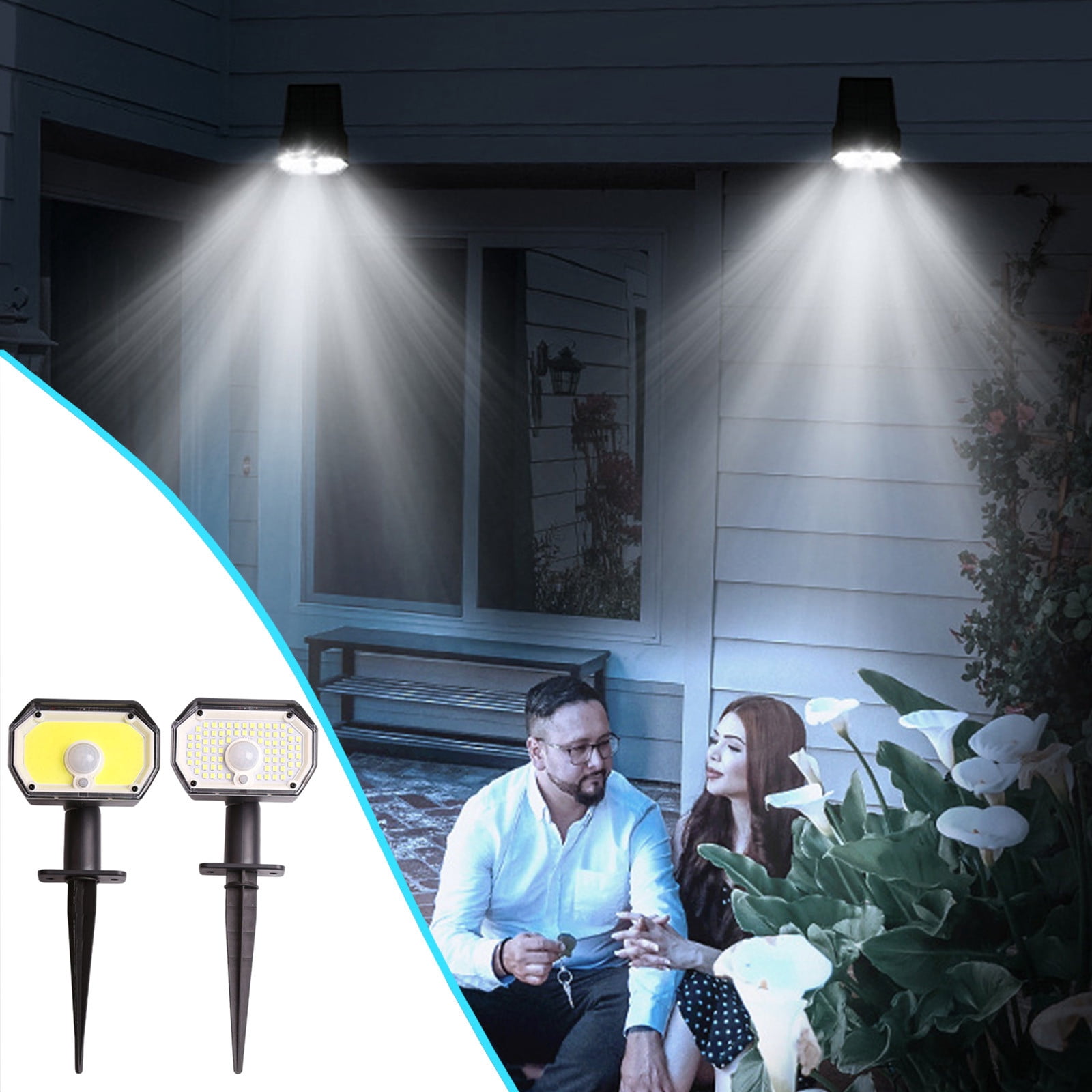 Solar Wall Light Outdoor with Motion Sensor, Black Plastic Ip65 ...