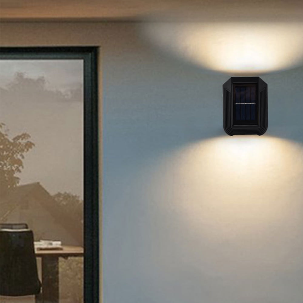 Solar Wall Light, Up and Down Solar Lamps Outdoor LED Wall Light ...