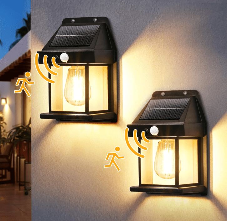 Solar Wall Lights Outdoor: Solar Porch Sconce Lights with 3 Lighting ...