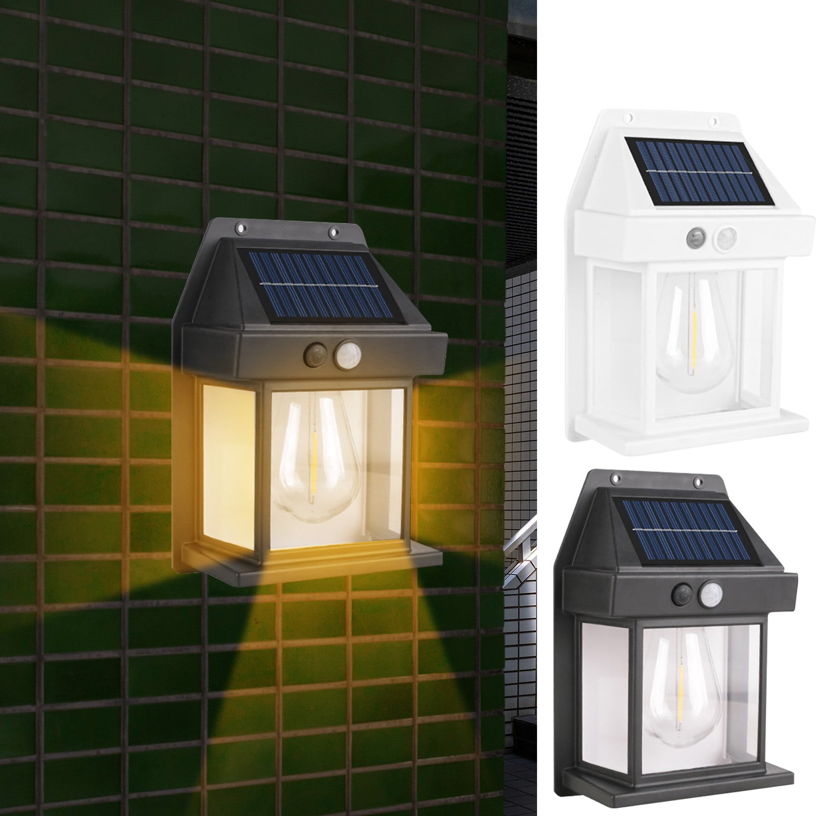 Solar Wall Lights Outdoor: Solar Porch Sconce Lights with 3 Lighting ...