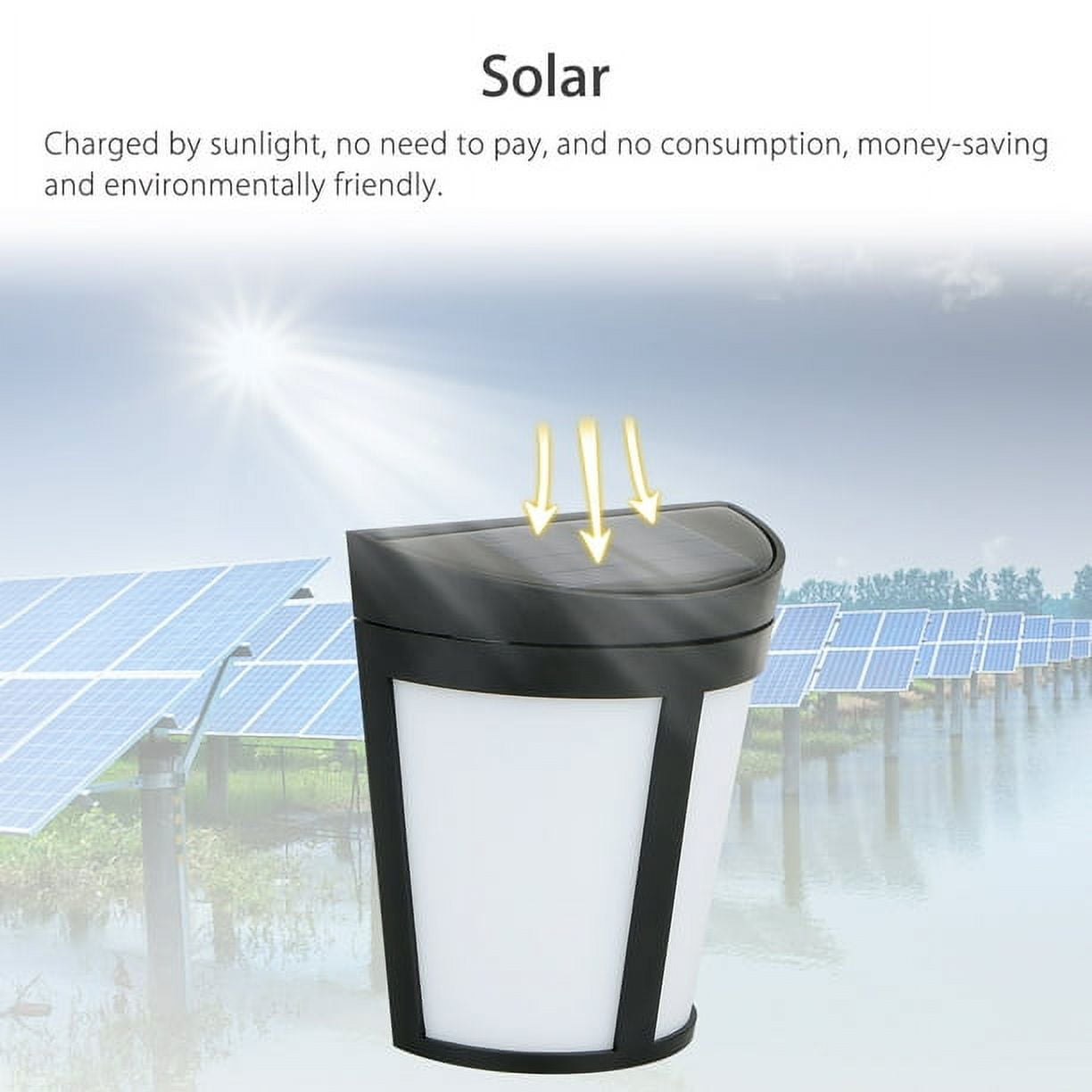 Solar Wall Lights Outdoor, Solar Powered LED Waterproof Lighting for ...