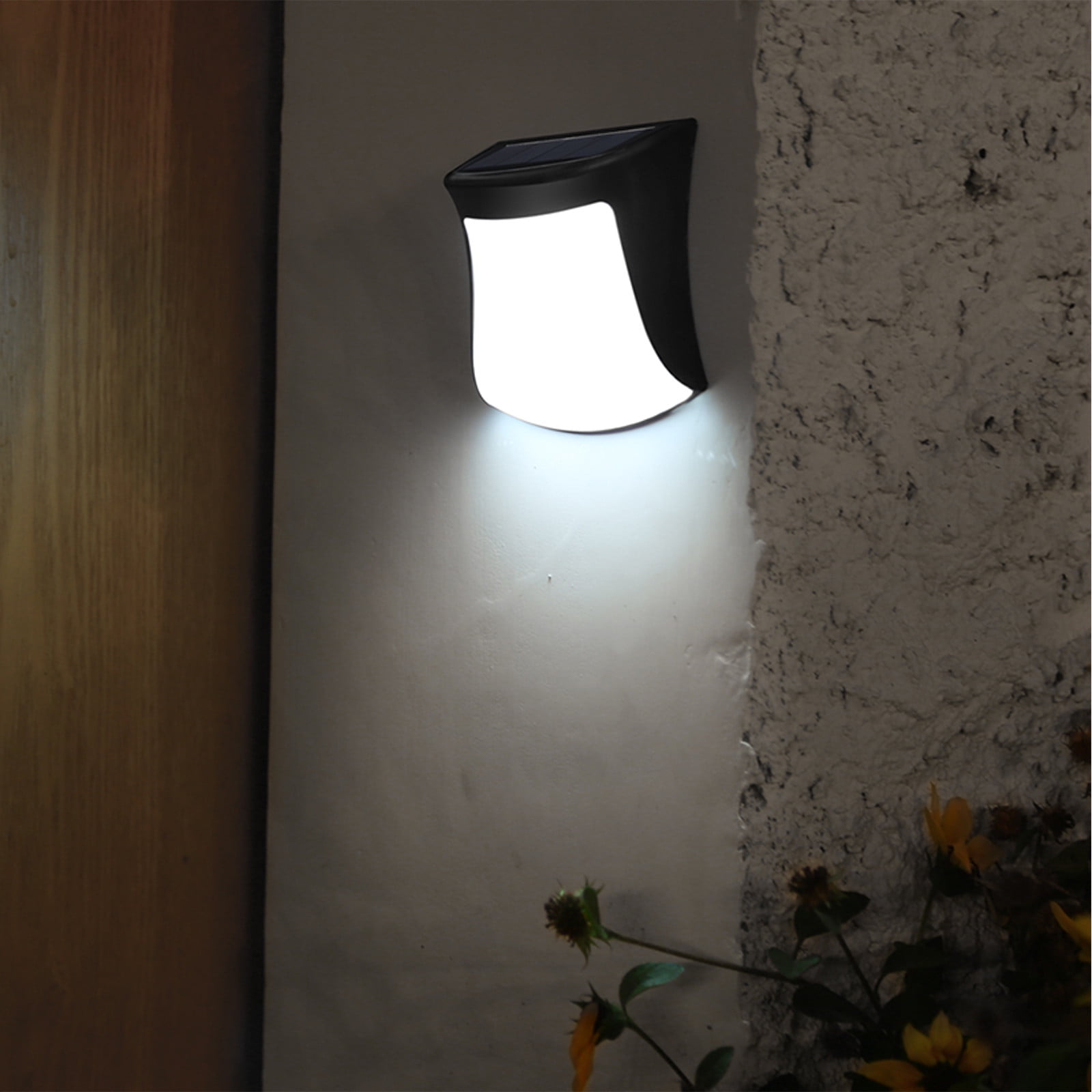 Solar Wall Lights Outdoor, Solar Powered Wall Lights Fence Lights Night ...
