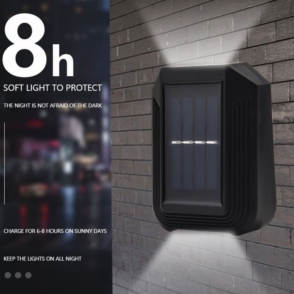 Solar Wall Lights Small Fence Lights Solar Powered 1 Pack, Up Down LED ...