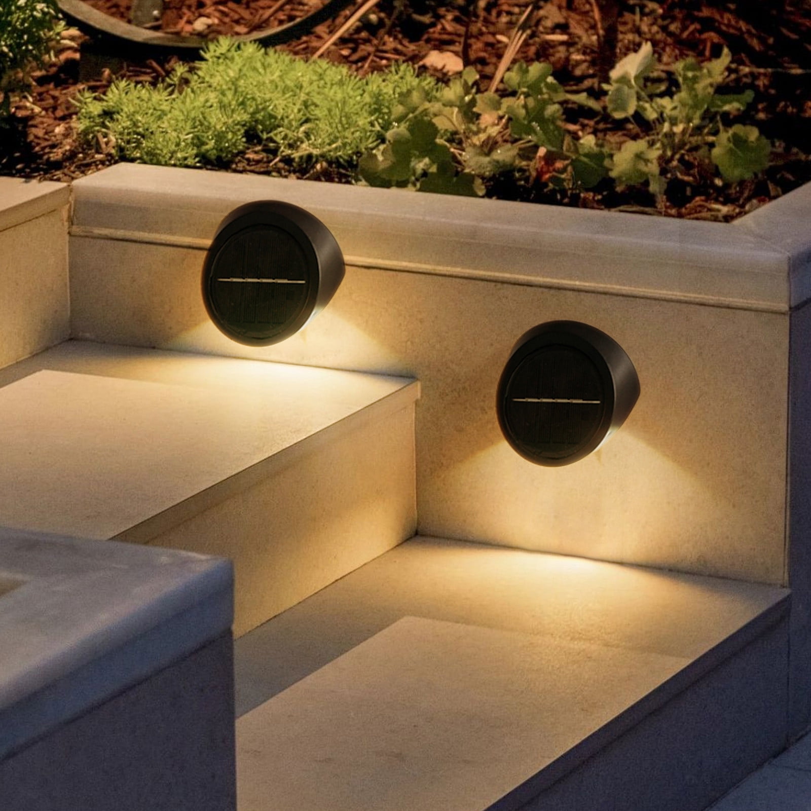 Solar Wall Sconce Wall Lights Outdoor Waterproof, Staircase Lights with ...