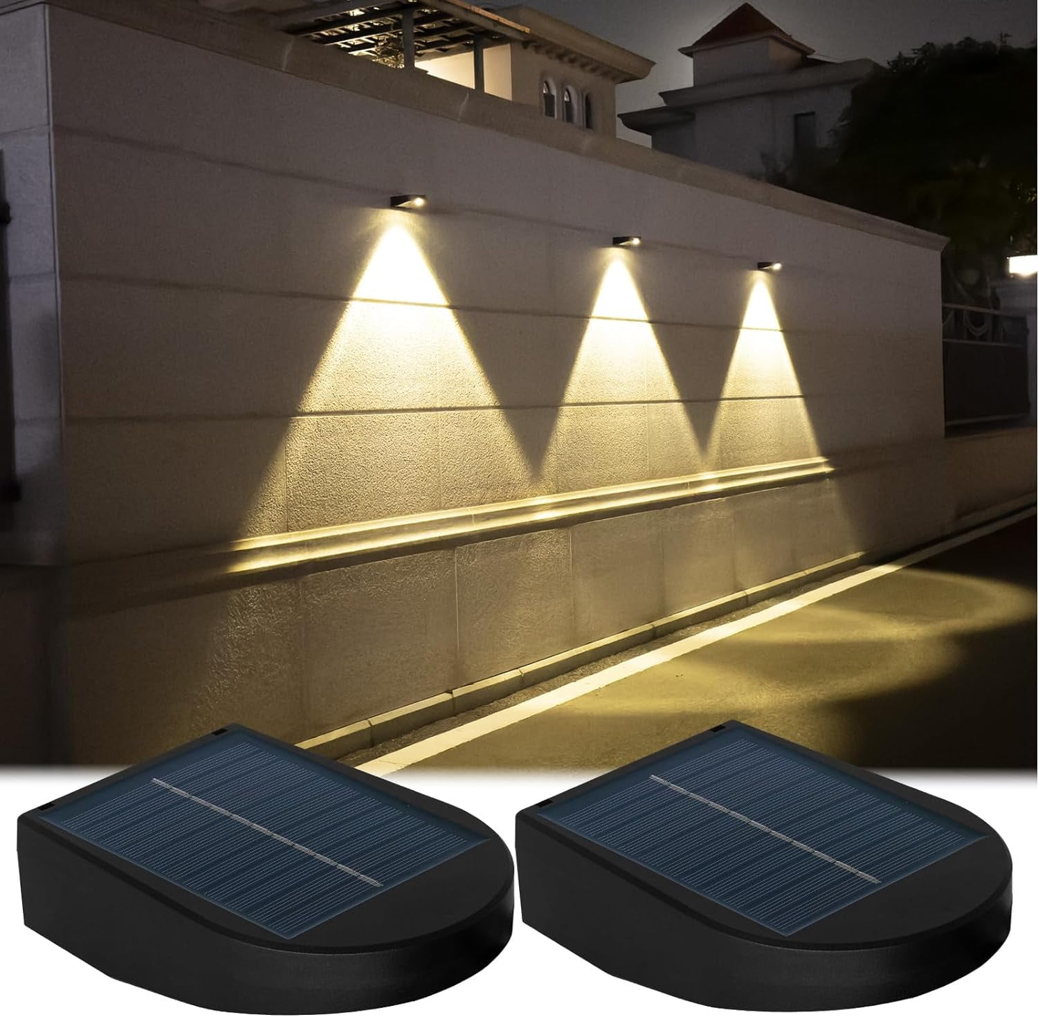 Solar Wall Sconce Wall Lights Outdoor Waterproof for Fence Lights Solar ...